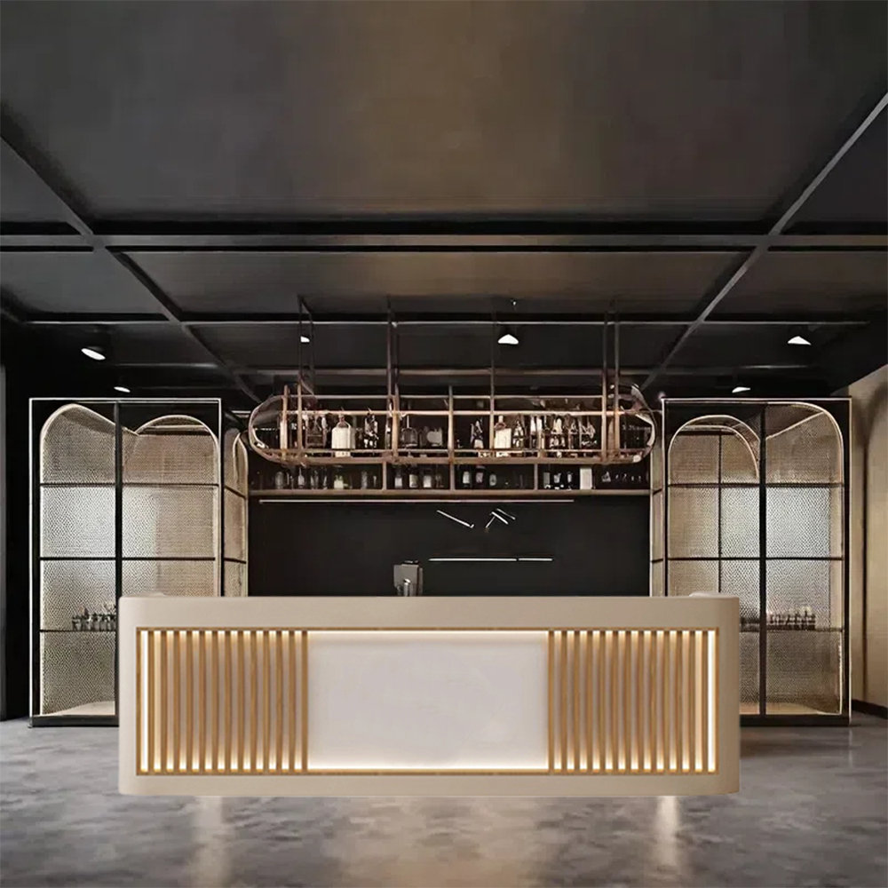 KPXU Bar Counter Large Front Desk Bar Service Counter | Wayfair