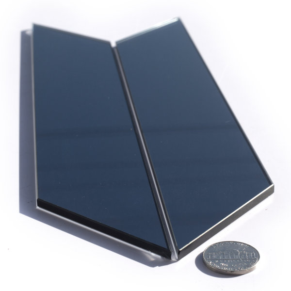 Abolos Reflections 3 in. x 11.75 in. Glass Mirror Straight Edge Chevron ...