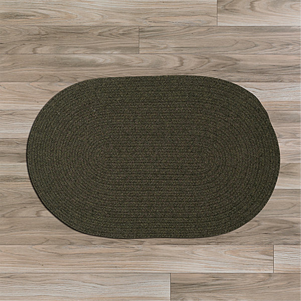 Ebern Designs Markala Braided Olive Rug | Wayfair