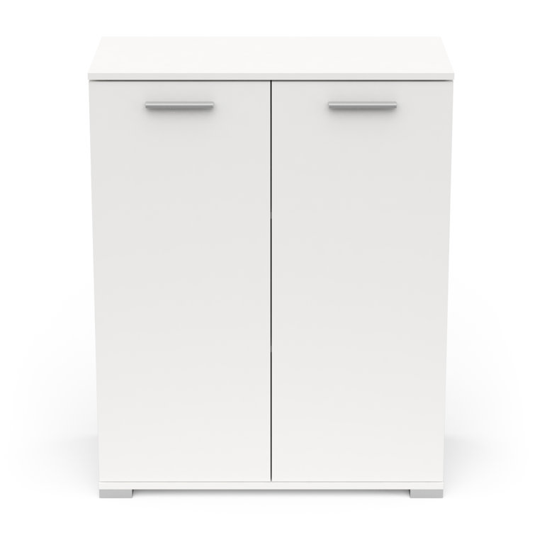 17 Stories Shardai 2 Door 80cm Matt White Tall Sideboard/Highboard ...