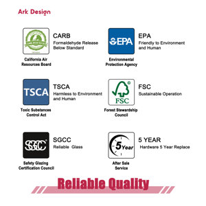 ARK DESIGN 80" Mirrored Closet Sliding Doors with Hardware Kit | Wayfair