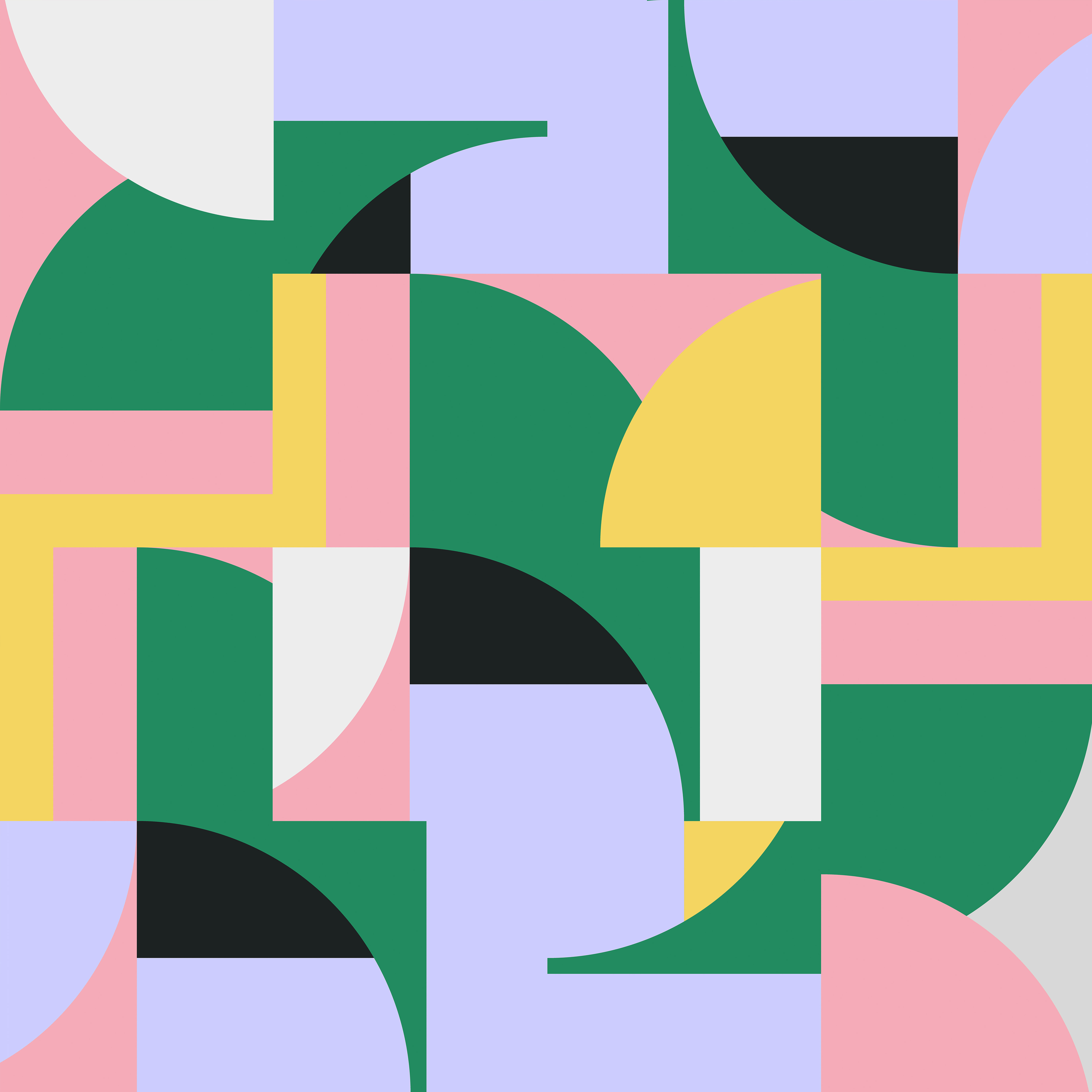 George Oliver Bauhaus Shapes Spring by Laura Design - Print | Wayfair