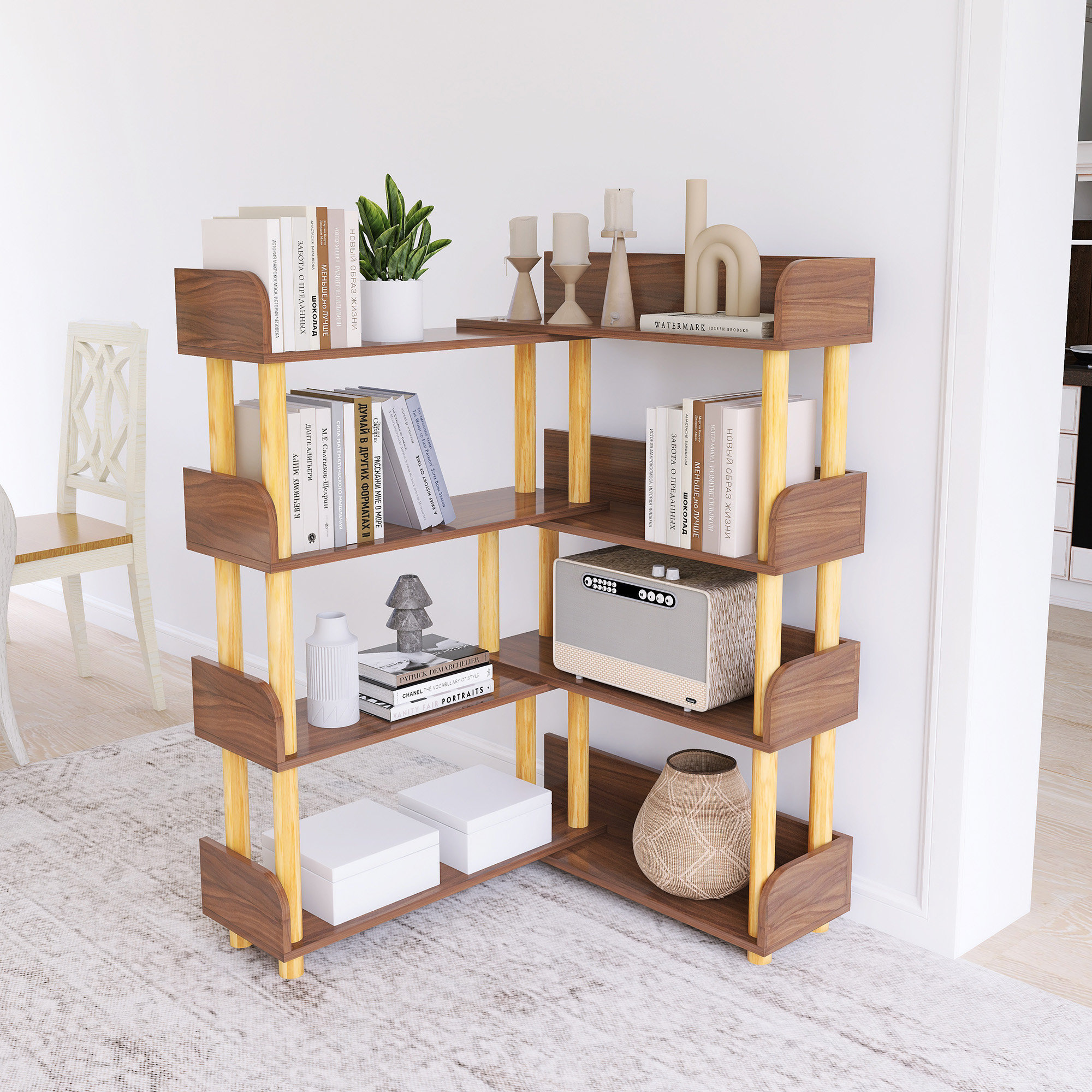 Latitude Run® 4 Tier Retractable & Rotatable Bookcases | Wayfair