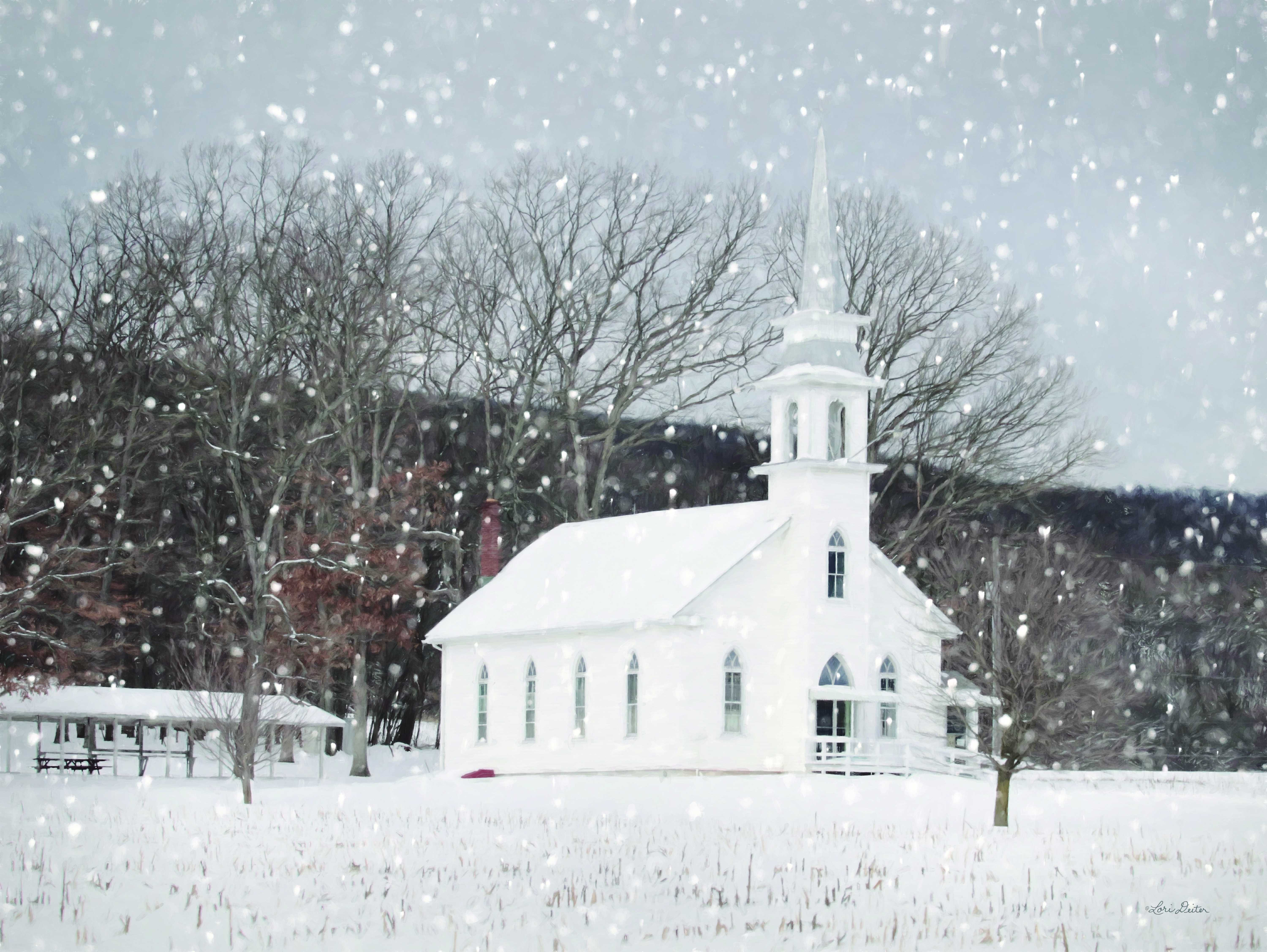 Winston Porter Weishample Church in Winter by Lori Deiter - Print on ...