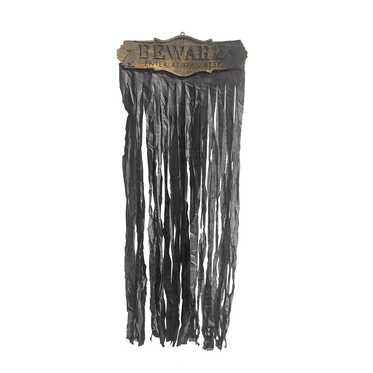 The Holiday Aisle® Spooky Beware Curtain Light Up Haunted House Prop ...