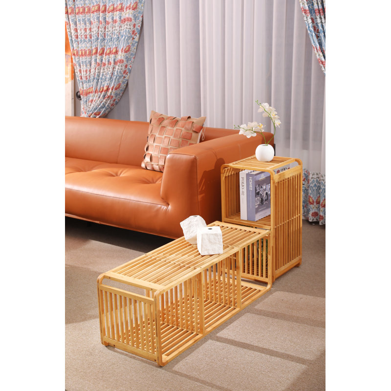 HappyRock 3 - Piece Bamboo Bookcase Sectional | Wayfair