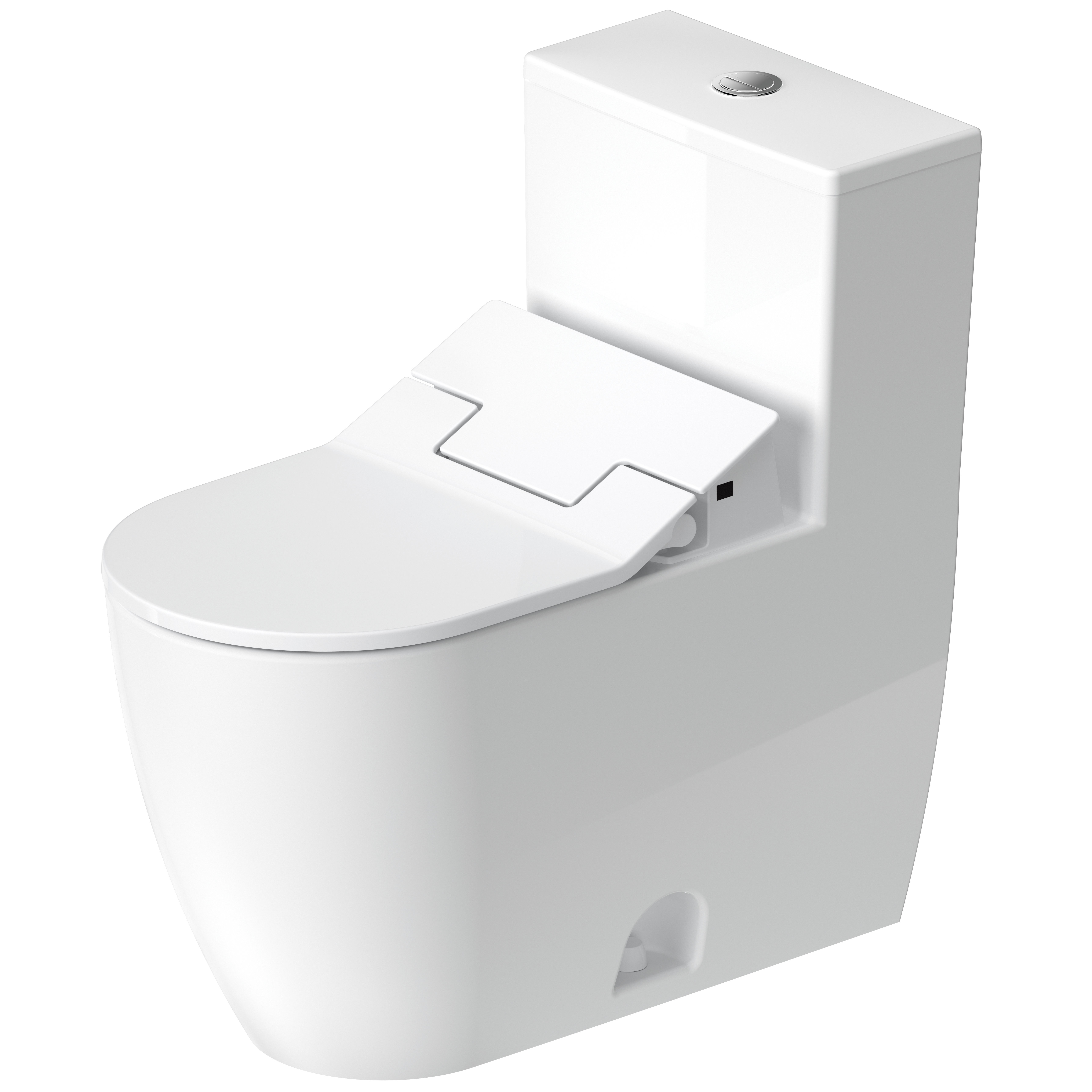 Duravit Dual-Flush Elongated One-Piece Toilet with Hygieneglaze (Seat ...