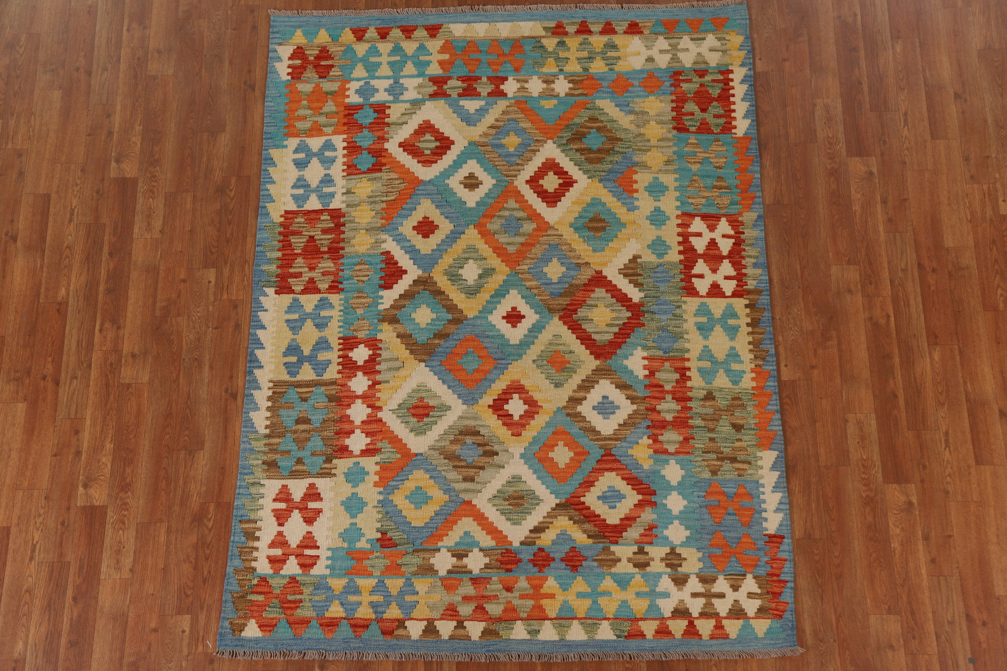 Dakota Fields Geometric Kilim Oriental Area Rug 5x6 | Wayfair