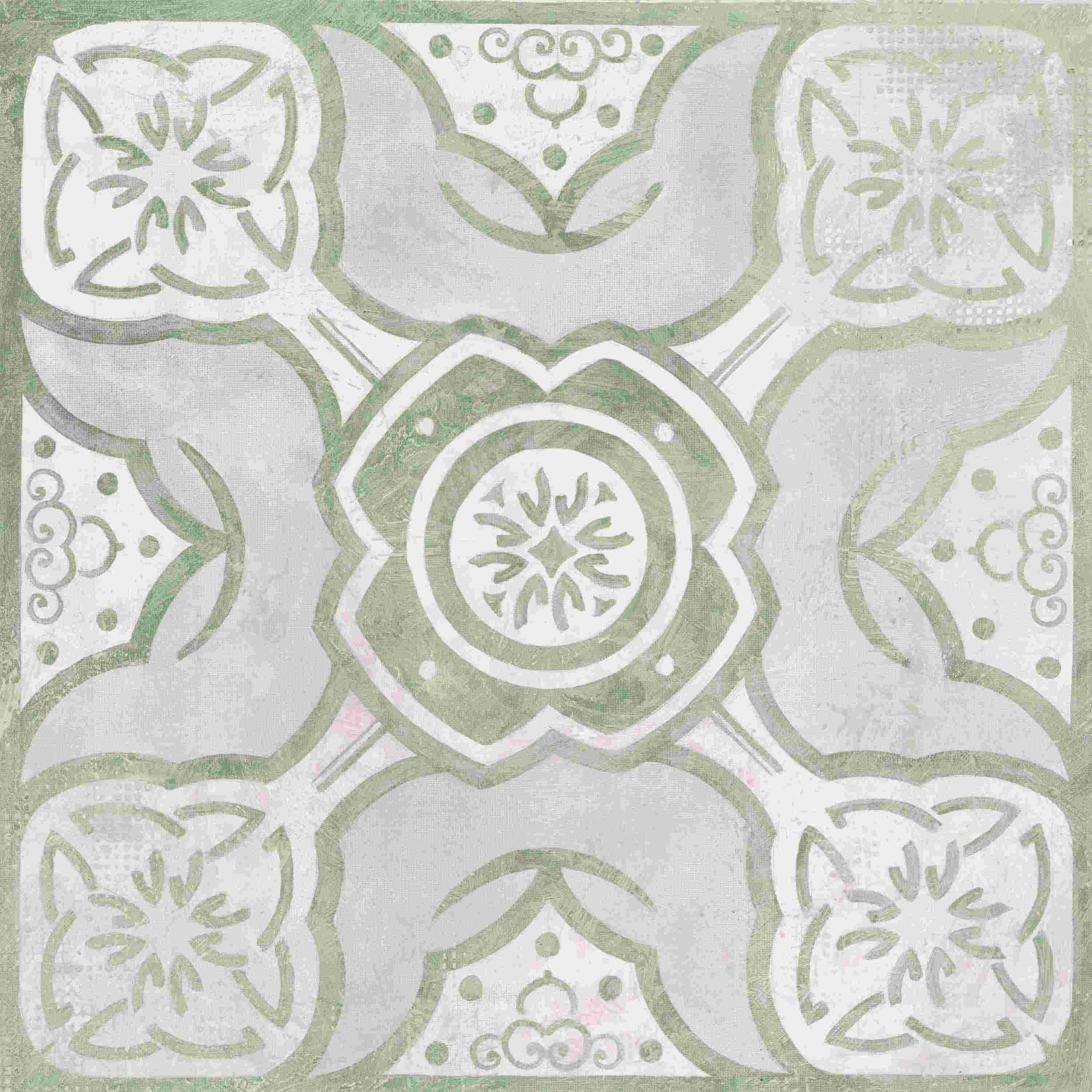 Canora Grey Grey And Light Sage Italian Tile Fresco | Wayfair