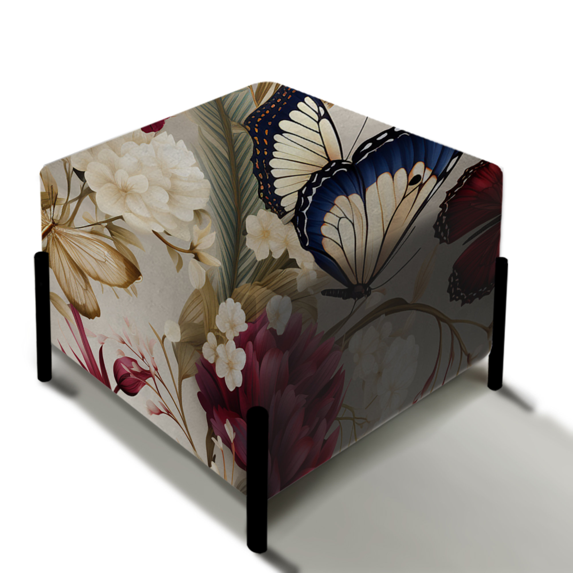 East Urban Home Damal - Animal Print Square Ottoman | Wayfair