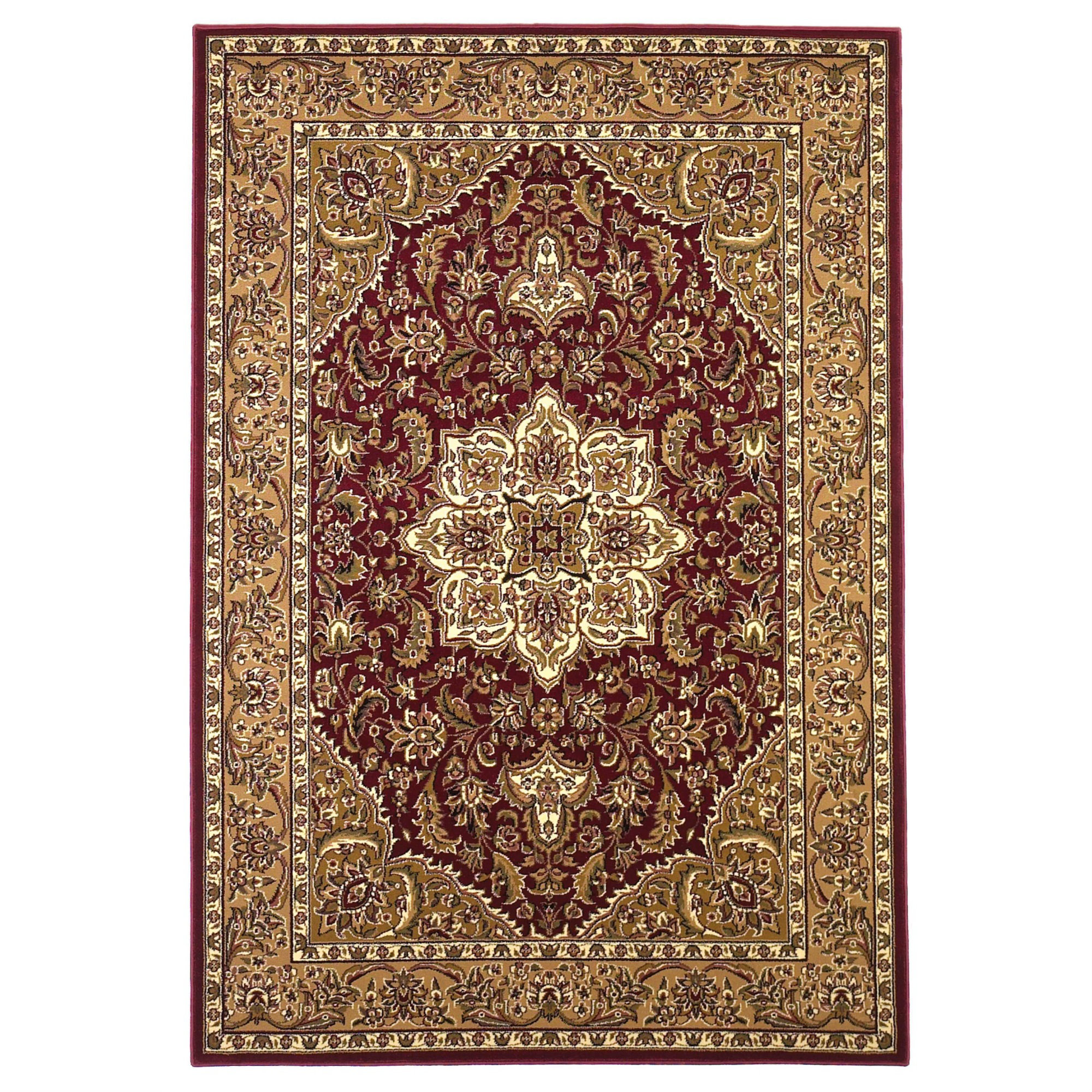 Astoria Grand Oakham Machine Made Red/Beige Rug | Wayfair