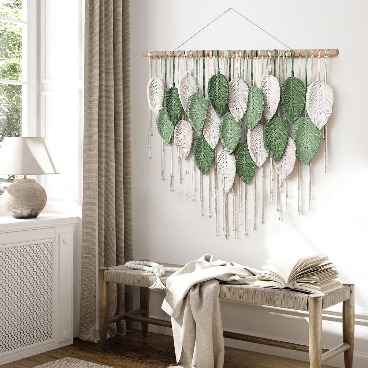 Dakota Fields Macrame Wall Hanging, Boho Leaves Macrame Tapestry Wall ...