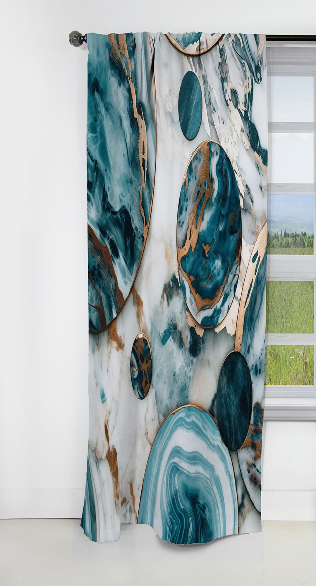 Orren Ellis Vallejos - Abstract Marble Marble Blackout Curtain - 1 ...