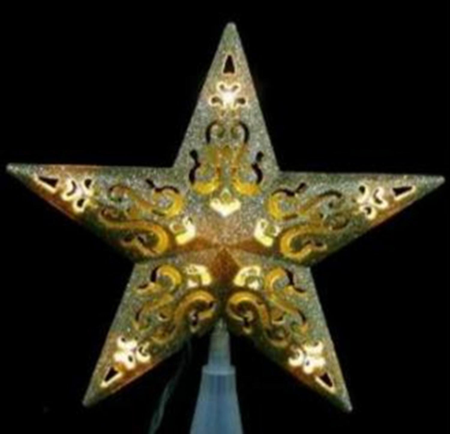 Northlight Seasonal 8.5" LED Lighted Gold Cutout 5-Point Star Christmas ...