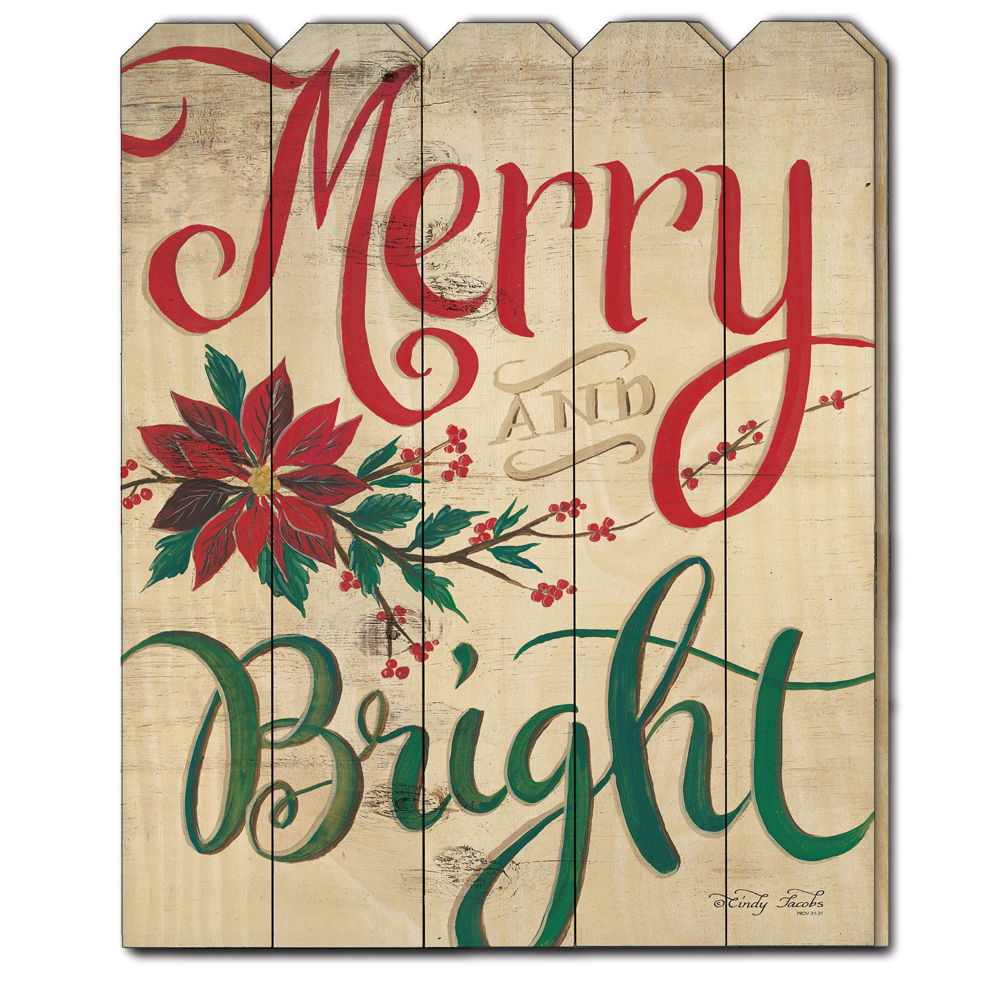 The Holiday Aisle® Merry & Bright Print Wall Art | Wayfair