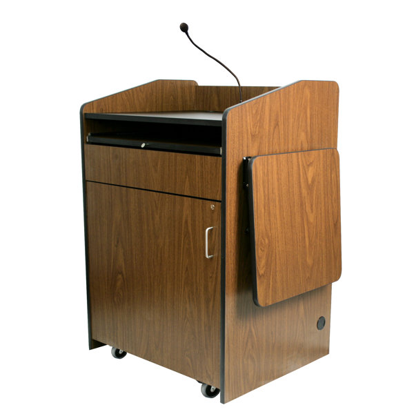 AmpliVox Sound Systems 44'' Full Podium with Wheels | Wayfair