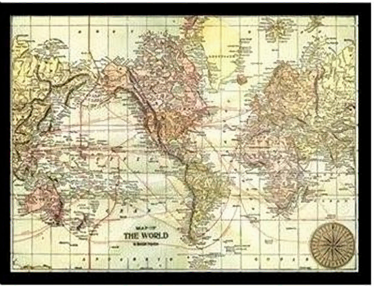 Breakwater Bay Map of the Old World - Picture Frame Graphic Art Print ...