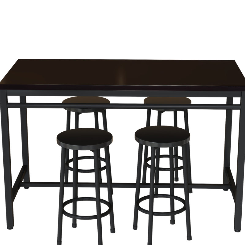 GZMWON 4 - Person Counter Height Dining Set Bar Height Table And Chairs ...