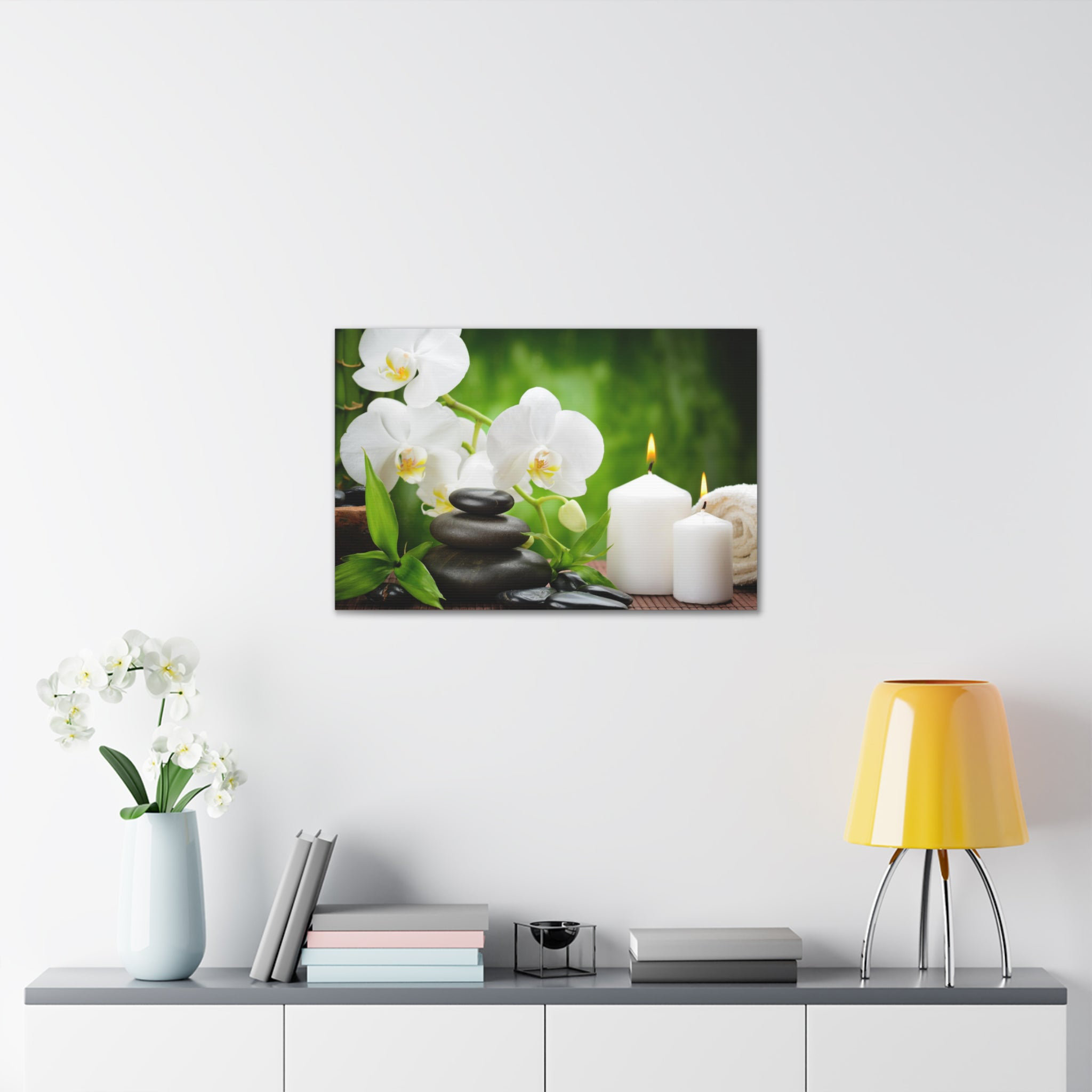 Latitude Run® Zen Basalt Stones Forest Floral Nature Photography Canvas Wall Art | Wayfair