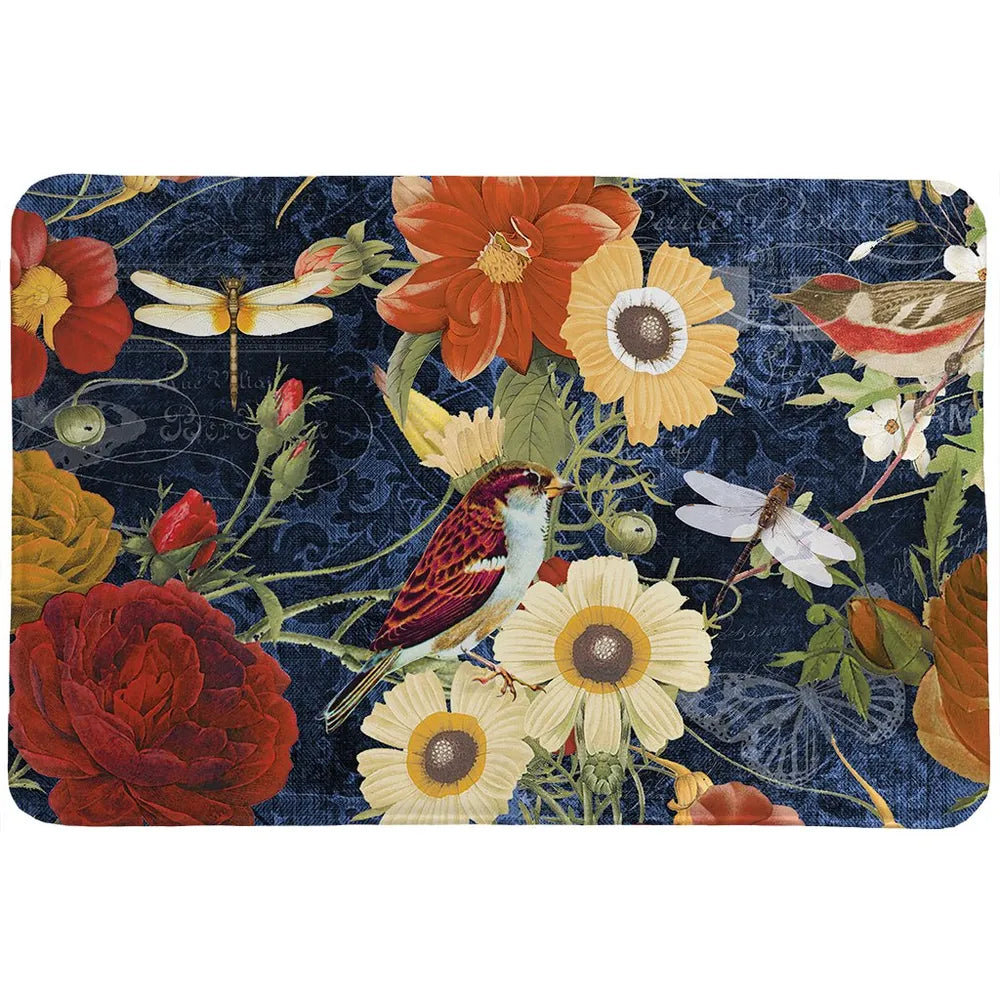 East Urban Home Tianne Vintage Floral Memory Foam Rug | Wayfair