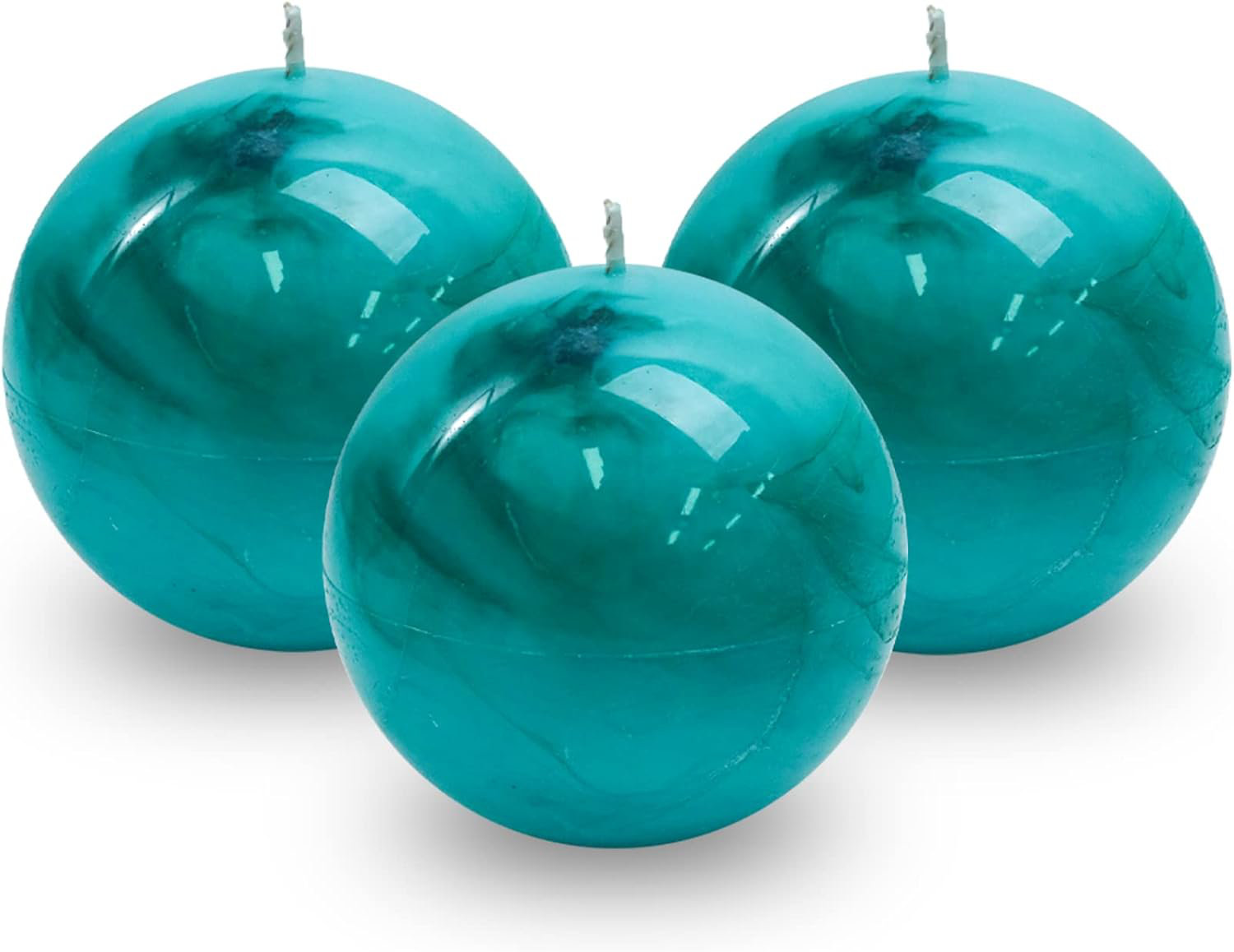 One Allium Way® Green Round Candles - 3 Inch Rustic Ball Candles For ...