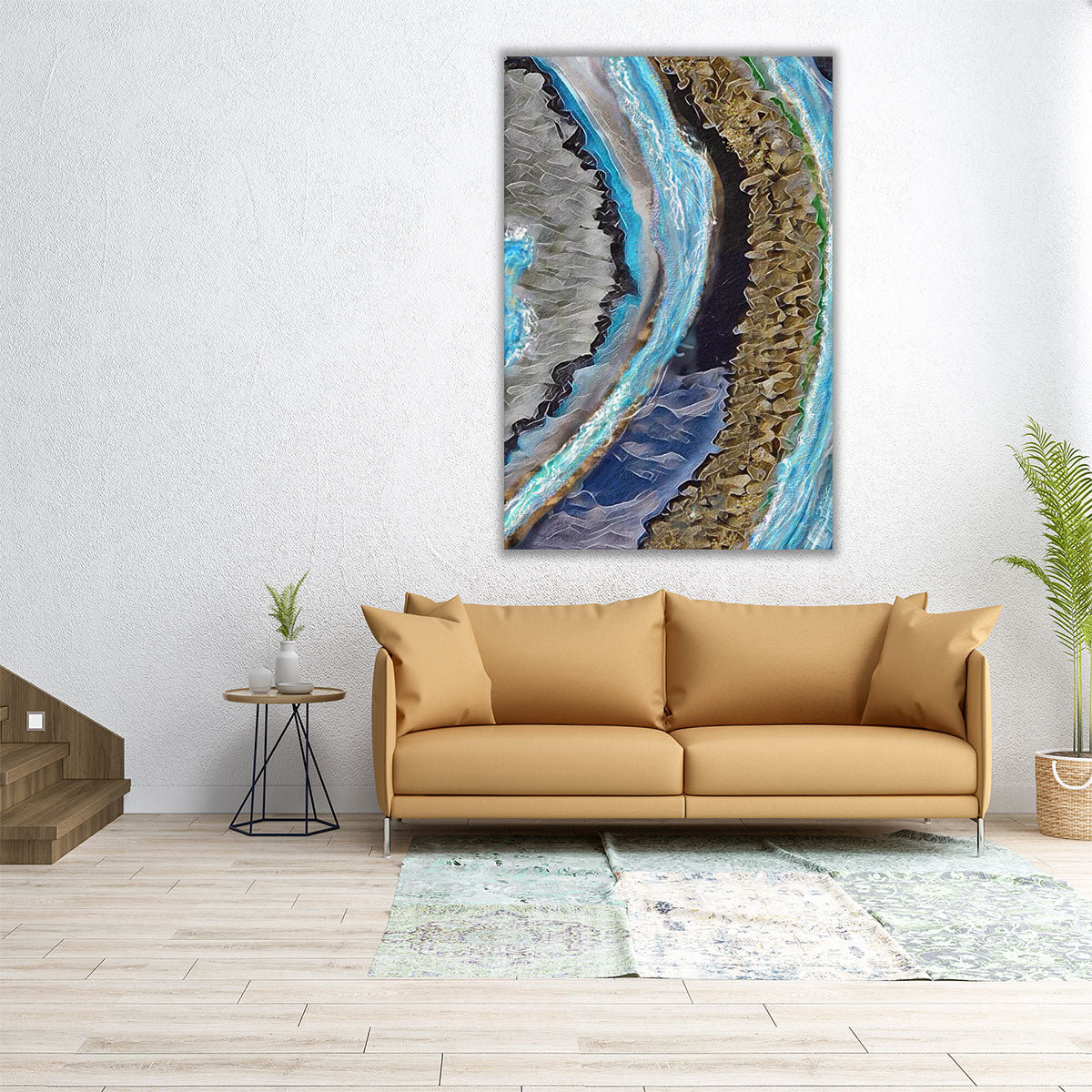 Mercer41 Gold Flake Geode - Canvas Print Wall Art | Wayfair