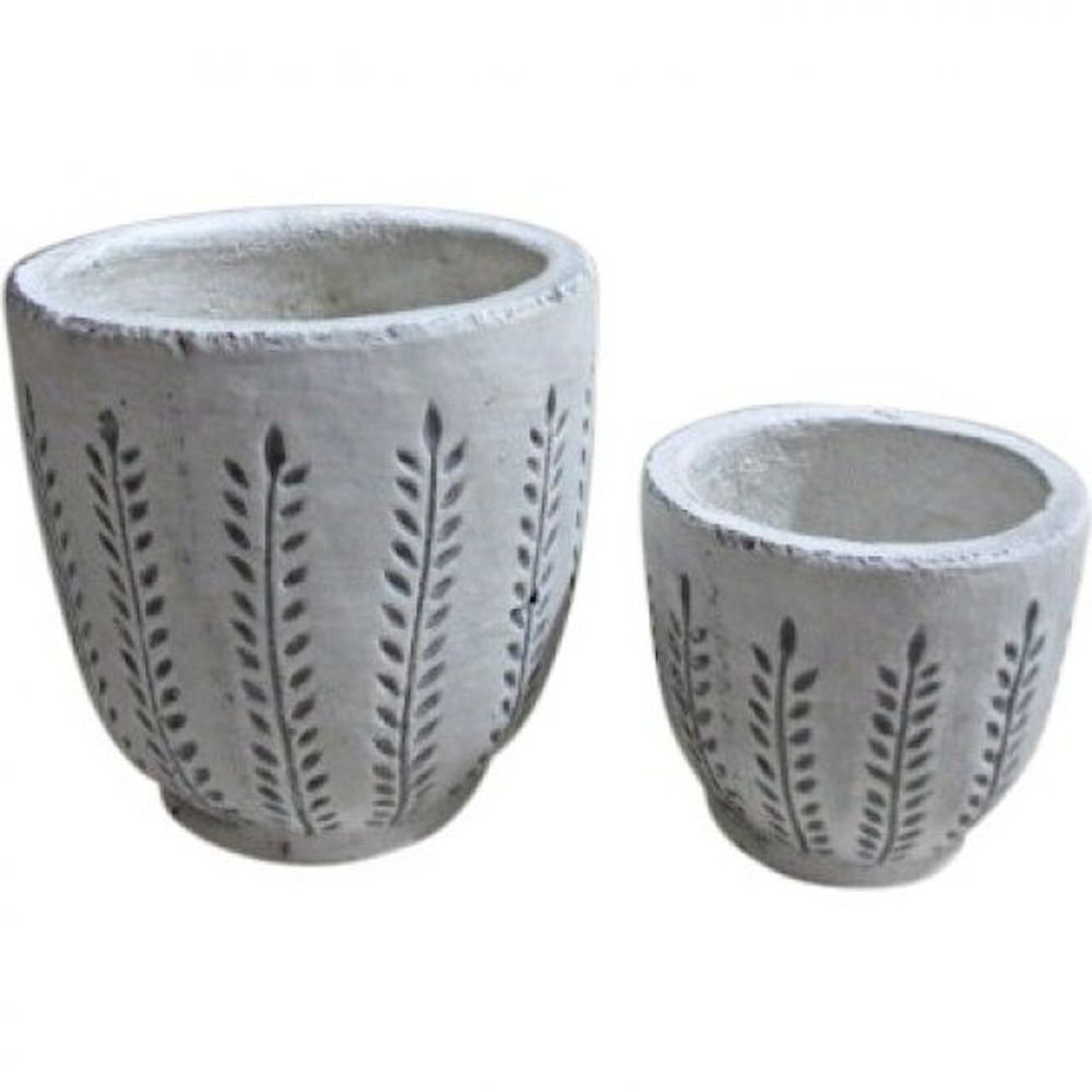 World Menagerie Inna 2-Piece Concrete Pot Planter Set | Wayfair