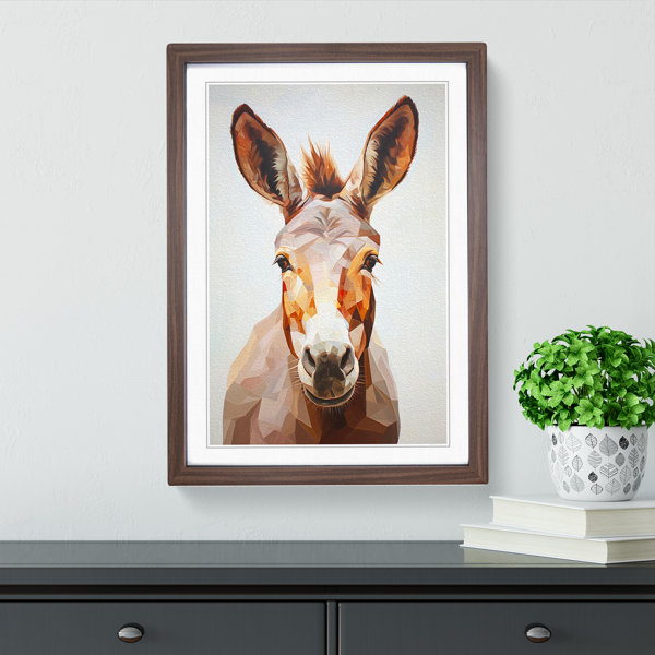 Brambly Cottage Donkey Geometric - Single Picture Frame Art Prints on ...