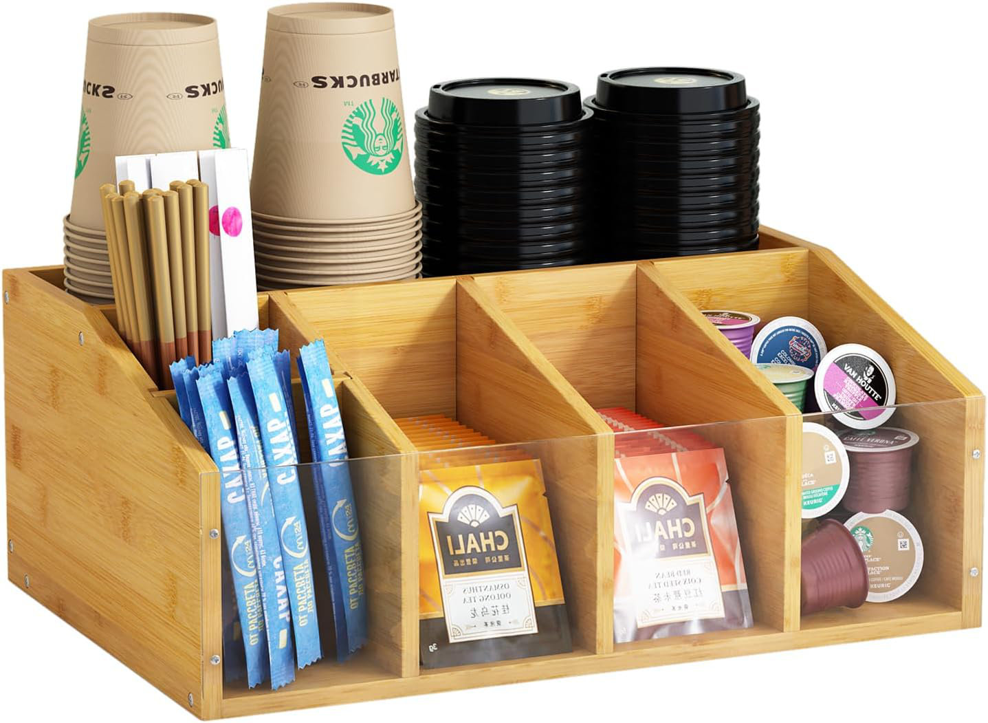 X－MAX FURNITURE Coffee Station Organizer Condiment Organizer For ...