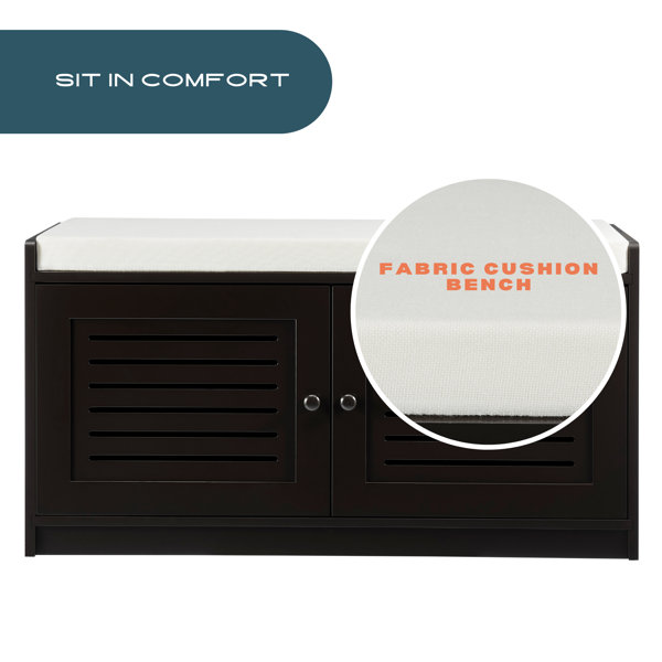 Red Barrel Studio® Trejan Stackable Shoe Storage Bench & Reviews | Wayfair