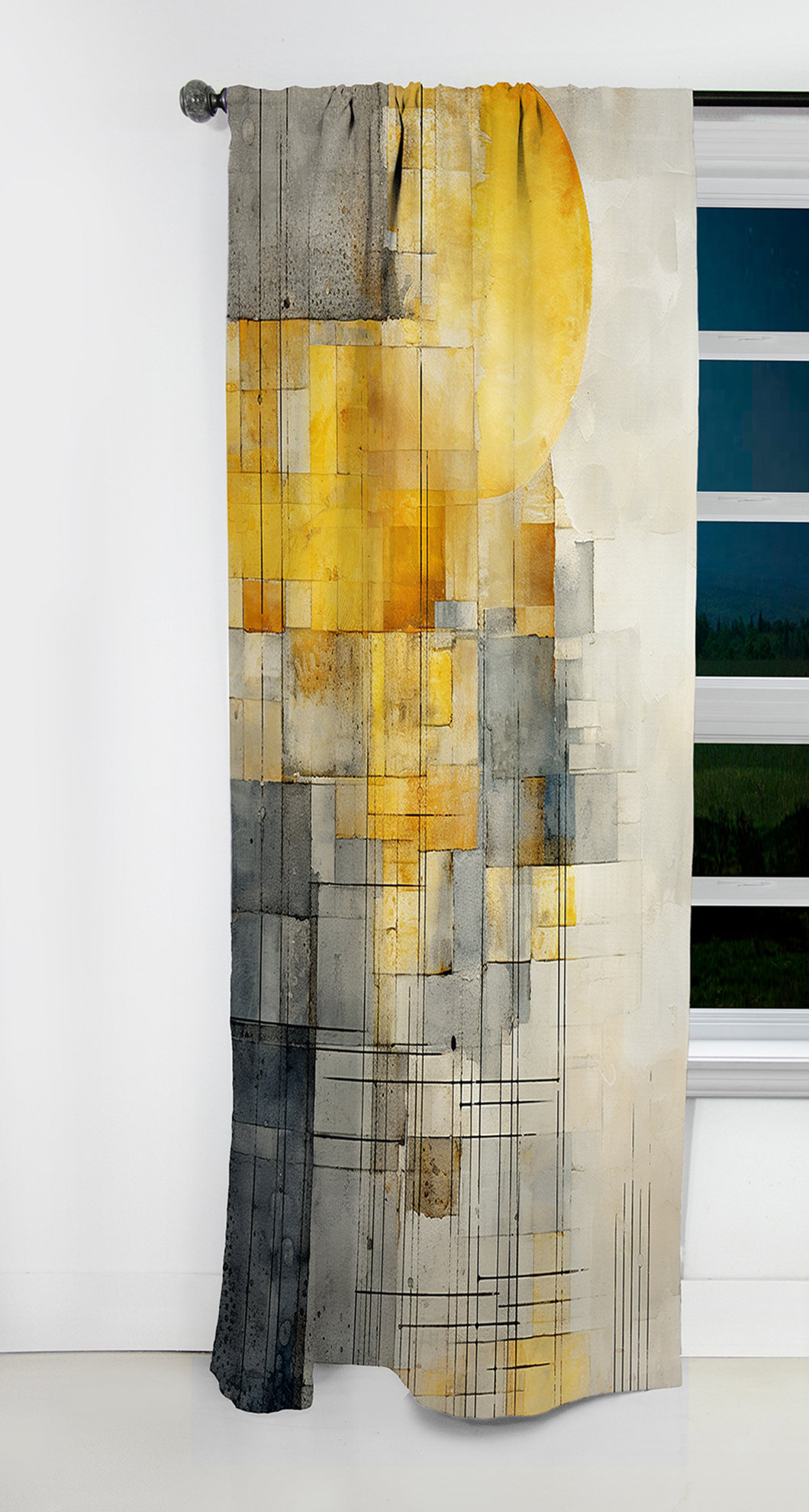 East Urban Home Selvidge - Collages Abstract Blackout Curtain - 1 ...