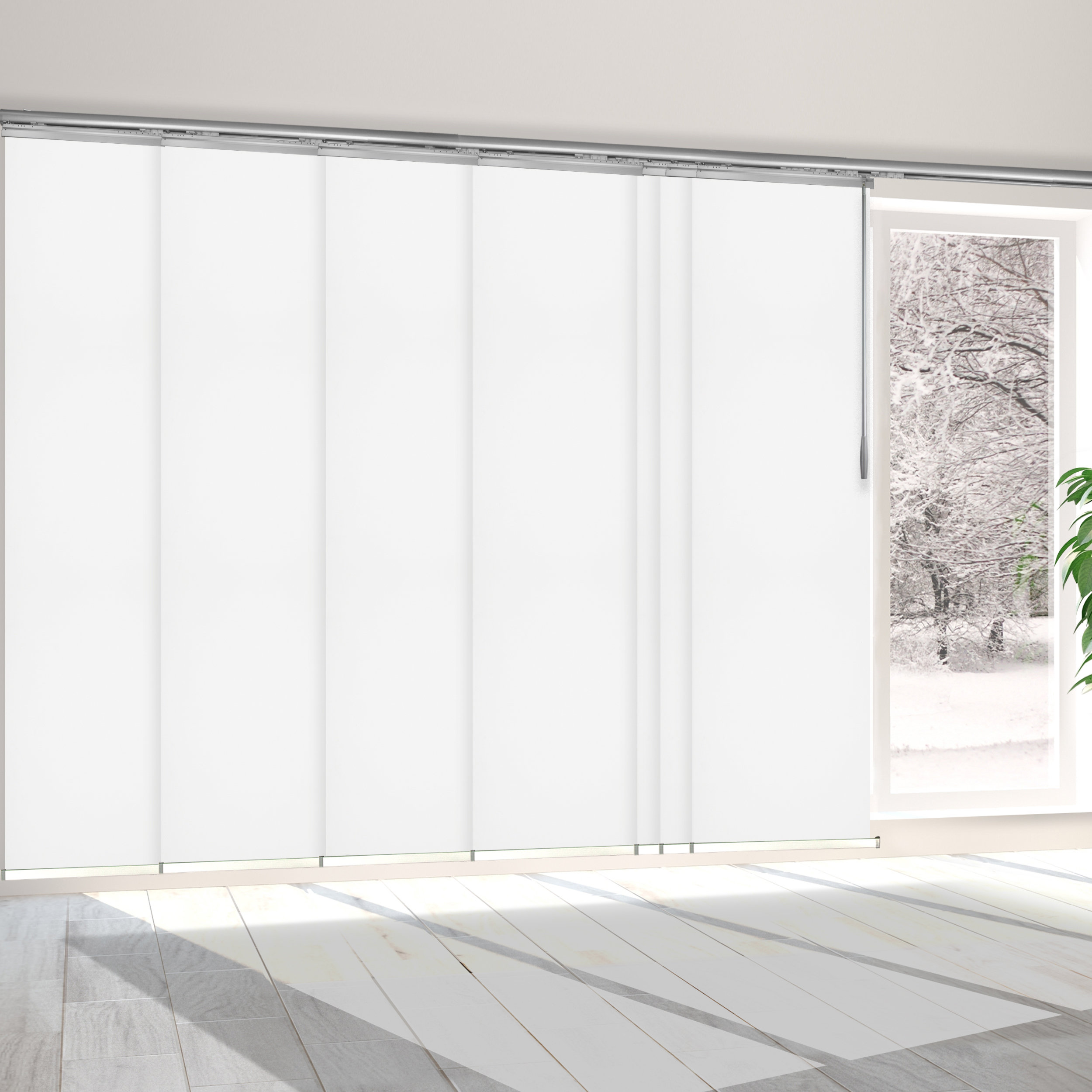 Rod Desyne 7-Panel Single Rail Panel Track Extendable 110"-153"W x 94"H ...