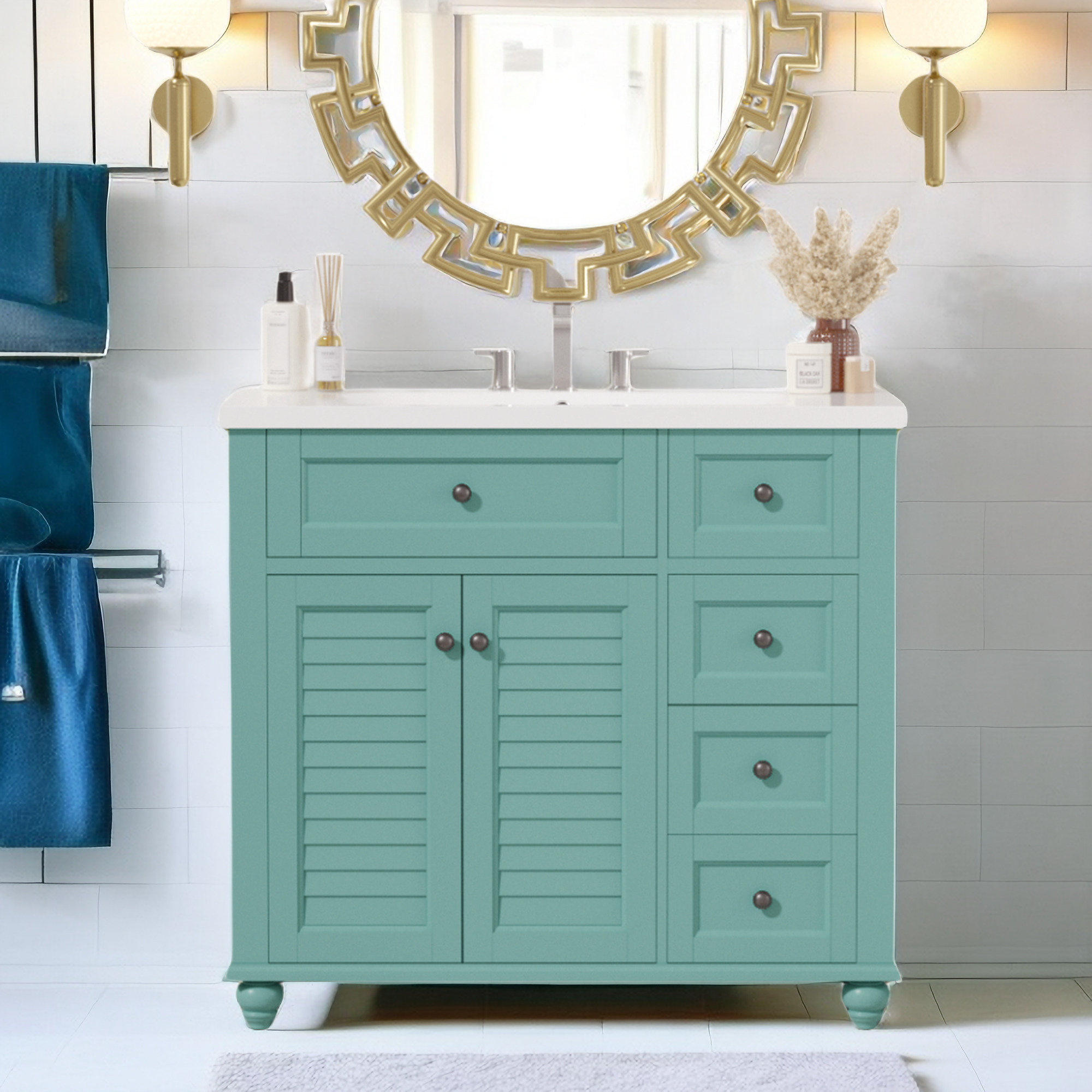 Charlton Home® Dasa 36° Single Bathroom Vanity with Top | Wayfair