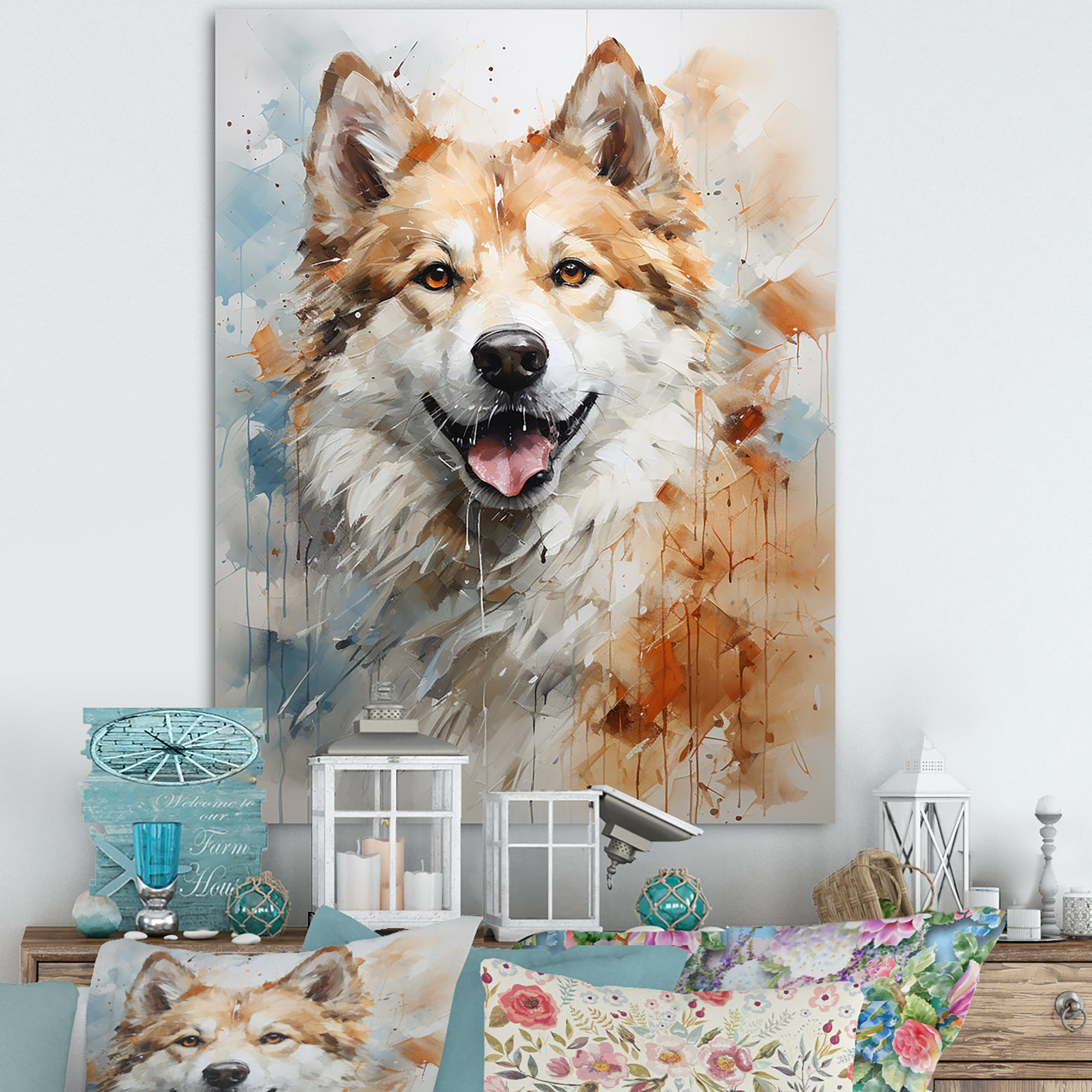 Winston Porter Dog Akita Affection - Dog Canvas Prints - Wayfair Canada