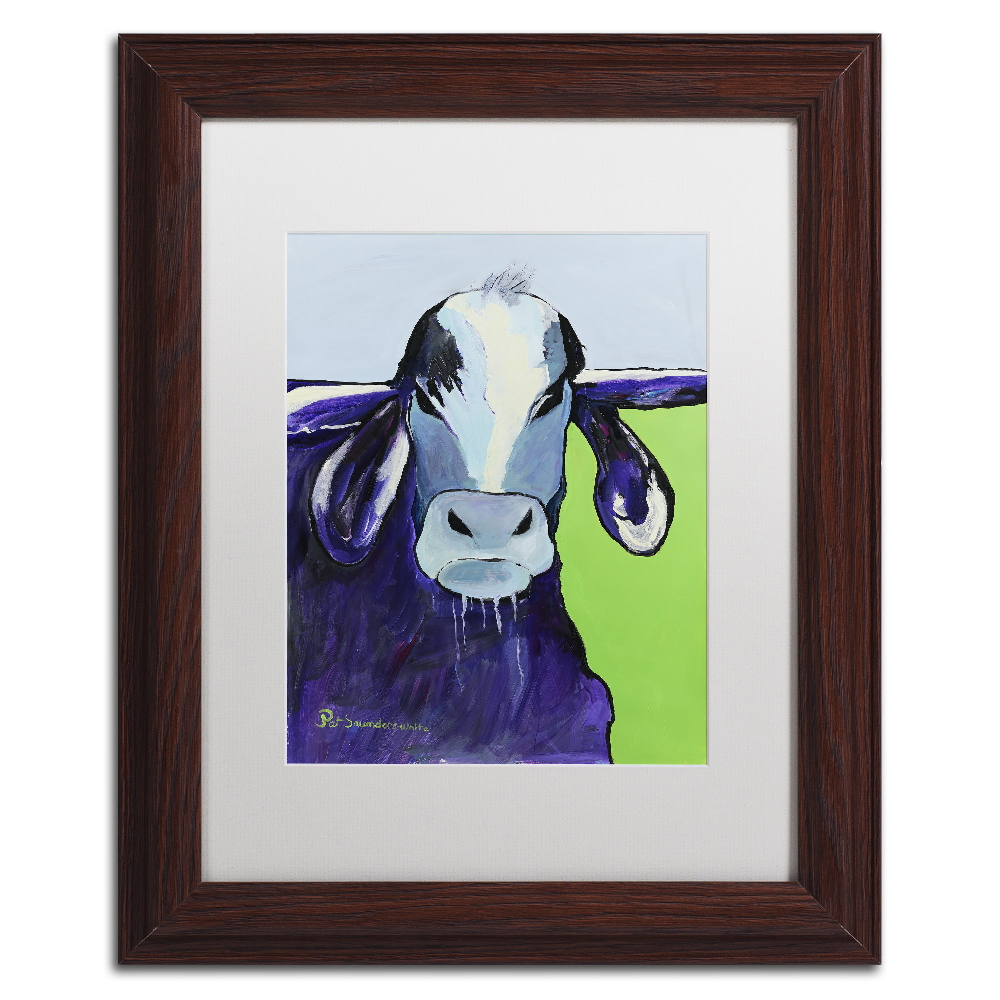 August Grove® 'Bull Drool' Framed Painting Print on Canvas | Wayfair