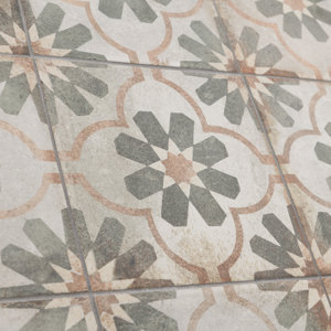 Merola Tile D'Anticatto Decor Florence 9" x 9" Porcelain Patterned Wall ...