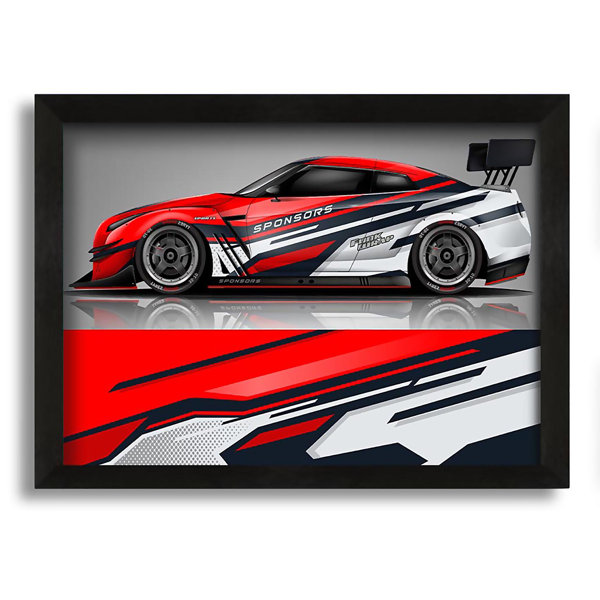 Latitude Run Super Car Racer - Single Picture Frame Graphic Art on ...
