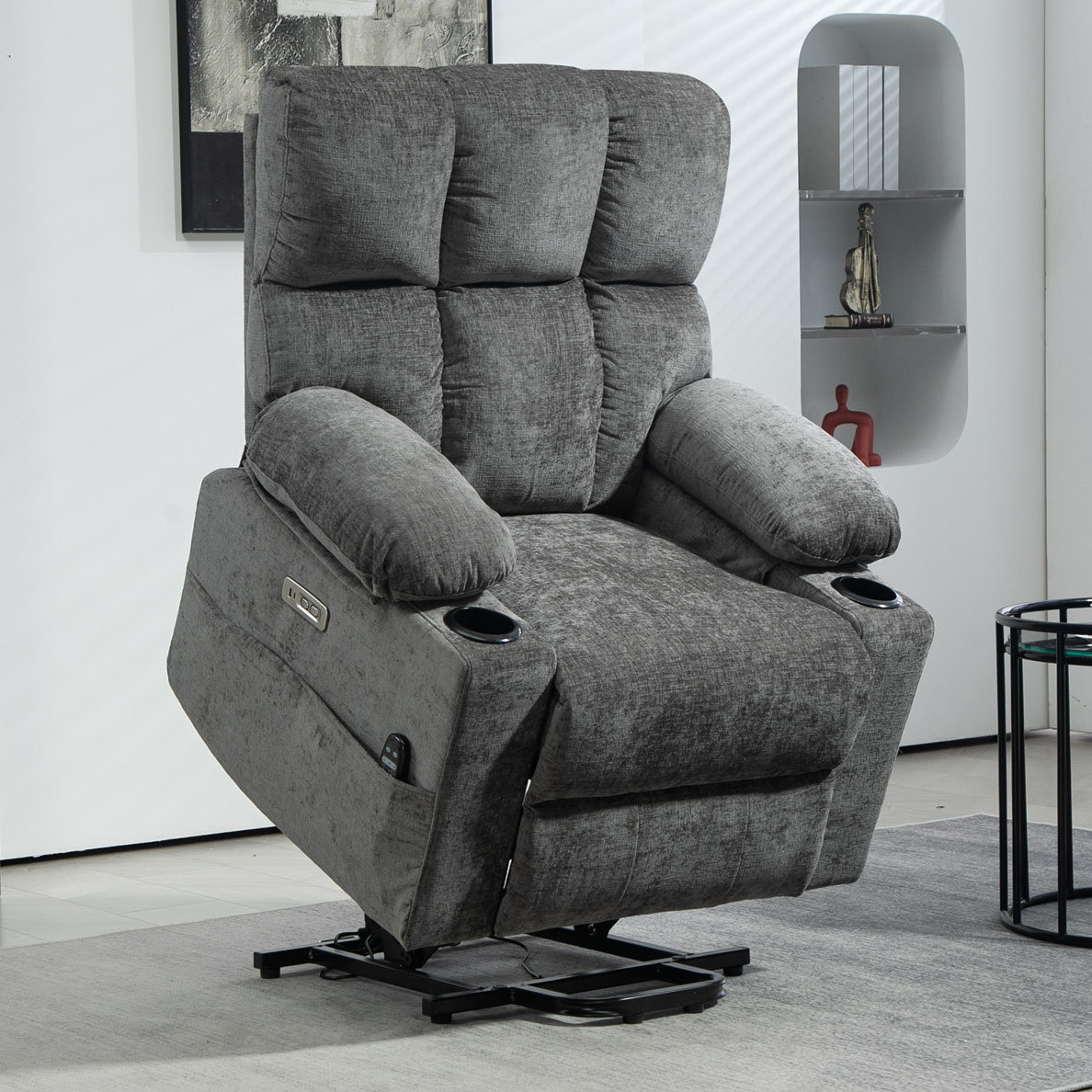 Astoria Grand Power Lift Recliner Chair with Massage and Heat - Wayfair ...