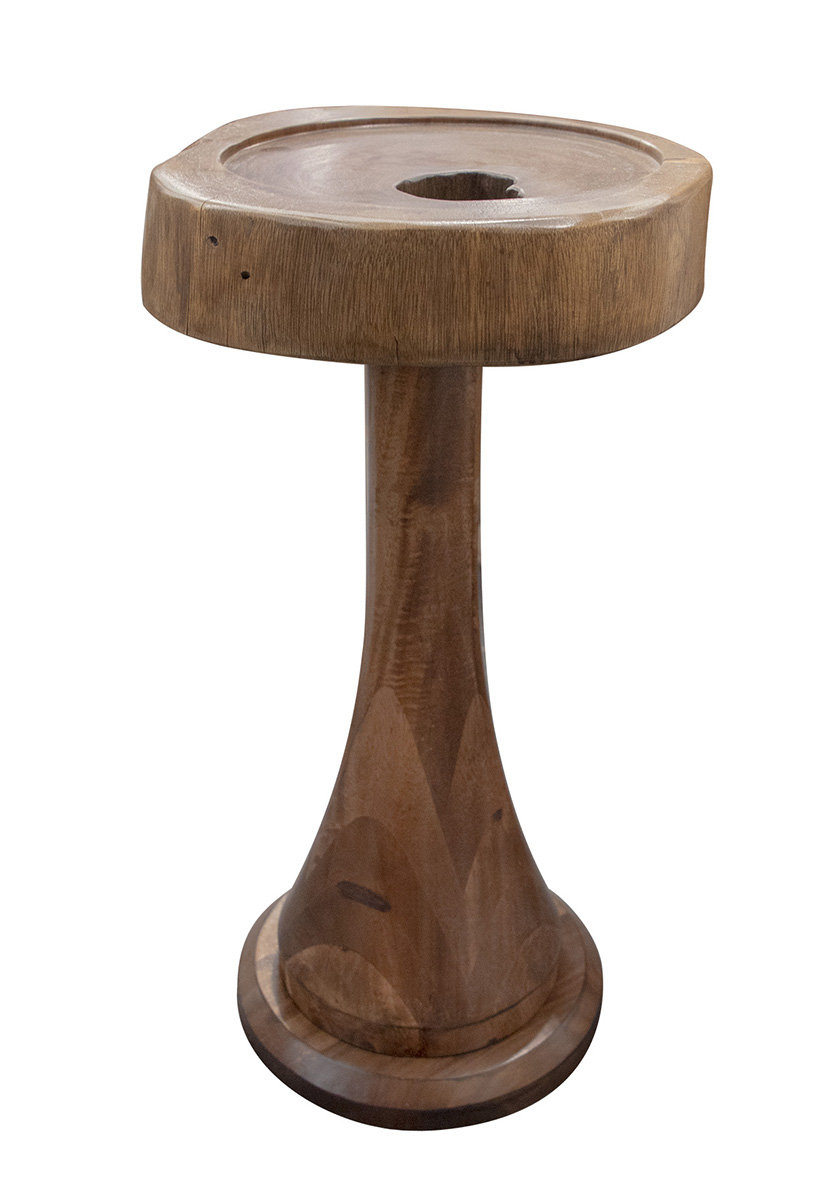 Loon Peak® Janski Solid Wood Top Pedestal End Table | Wayfair