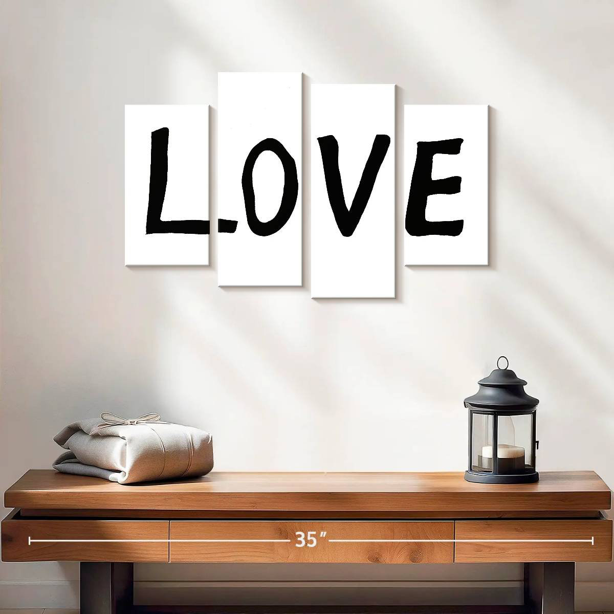 Trinx Kema Love BW Wall Sign | Wayfair