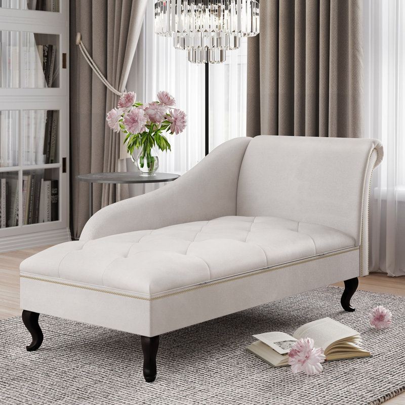 Willa Arlo™ Interiors Haskell Upholstered Chaise Lounge & Reviews | Wayfair