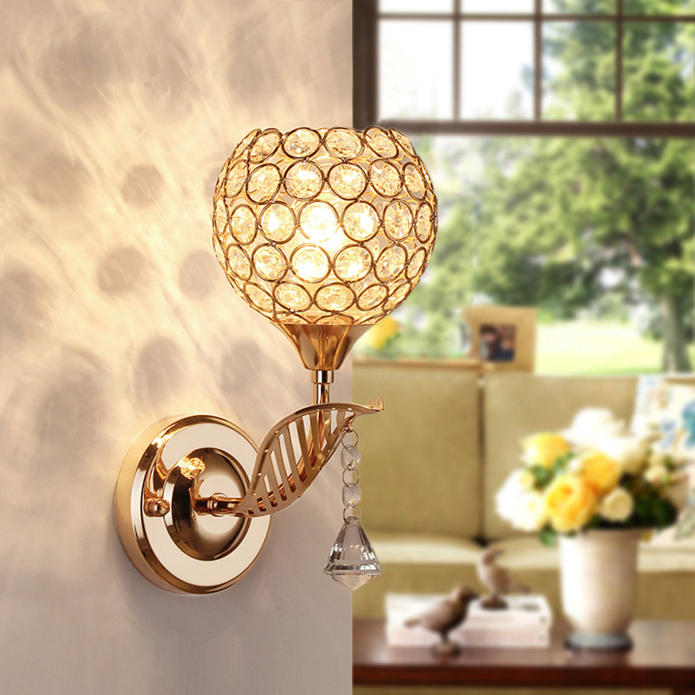 House of Hampton® Stimson 1 - Light Gold Armed Sconce | Wayfair