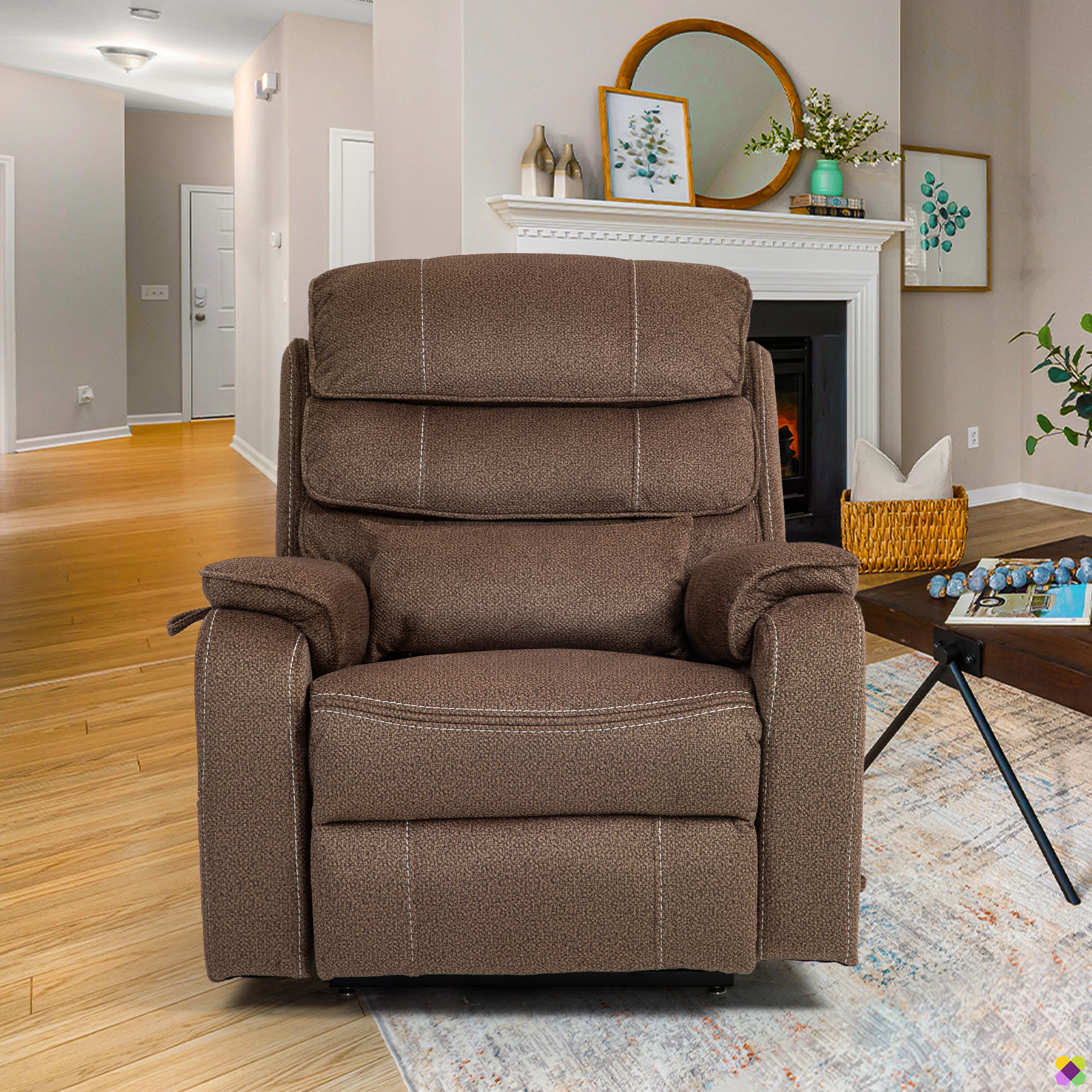 Red Barrel Studio® Myria 36.2"W Chenille Liftable Recliner, Dual Motors ...