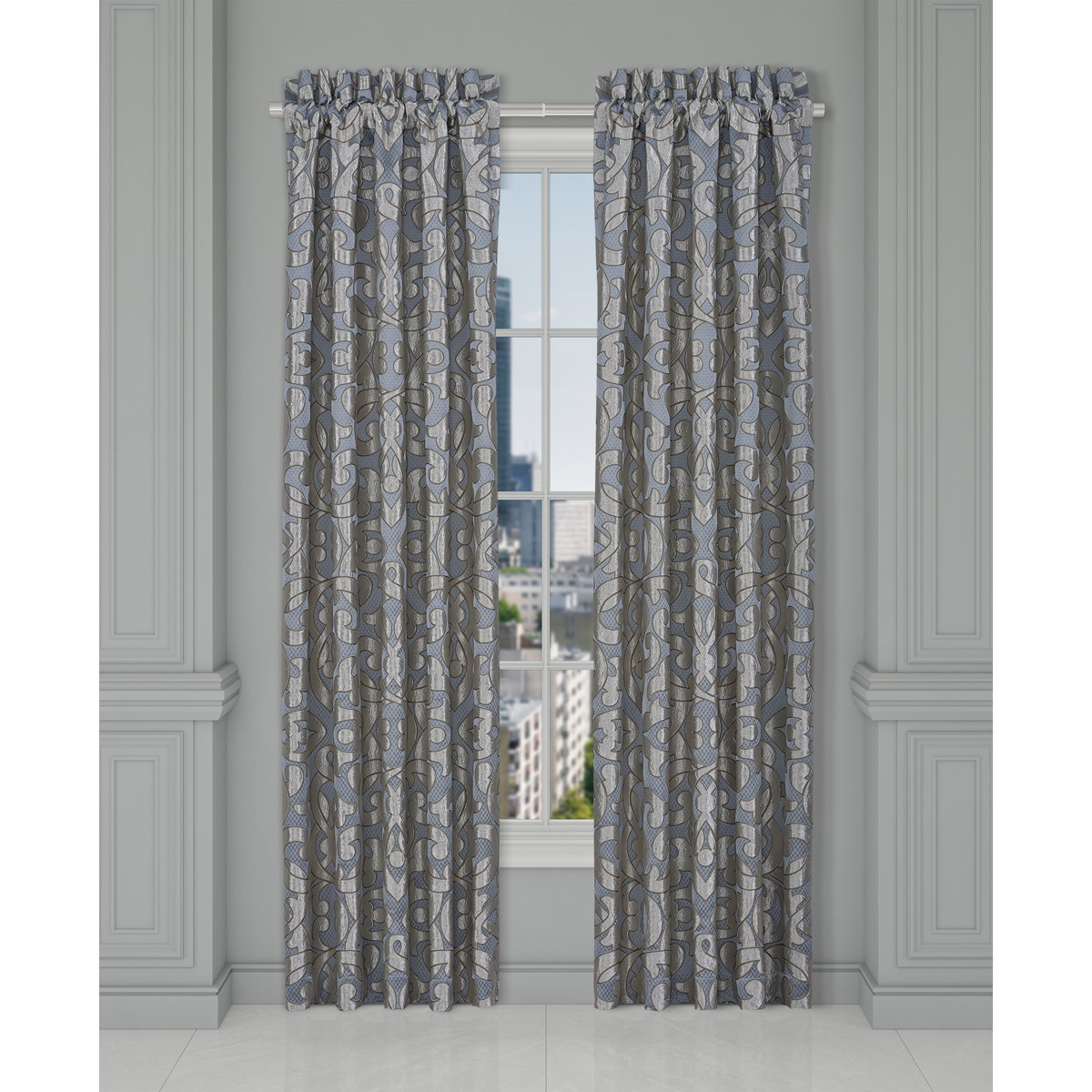 J. Queen New York Bacoli 95" Window Panel Pair Sterling - Wayfair Canada