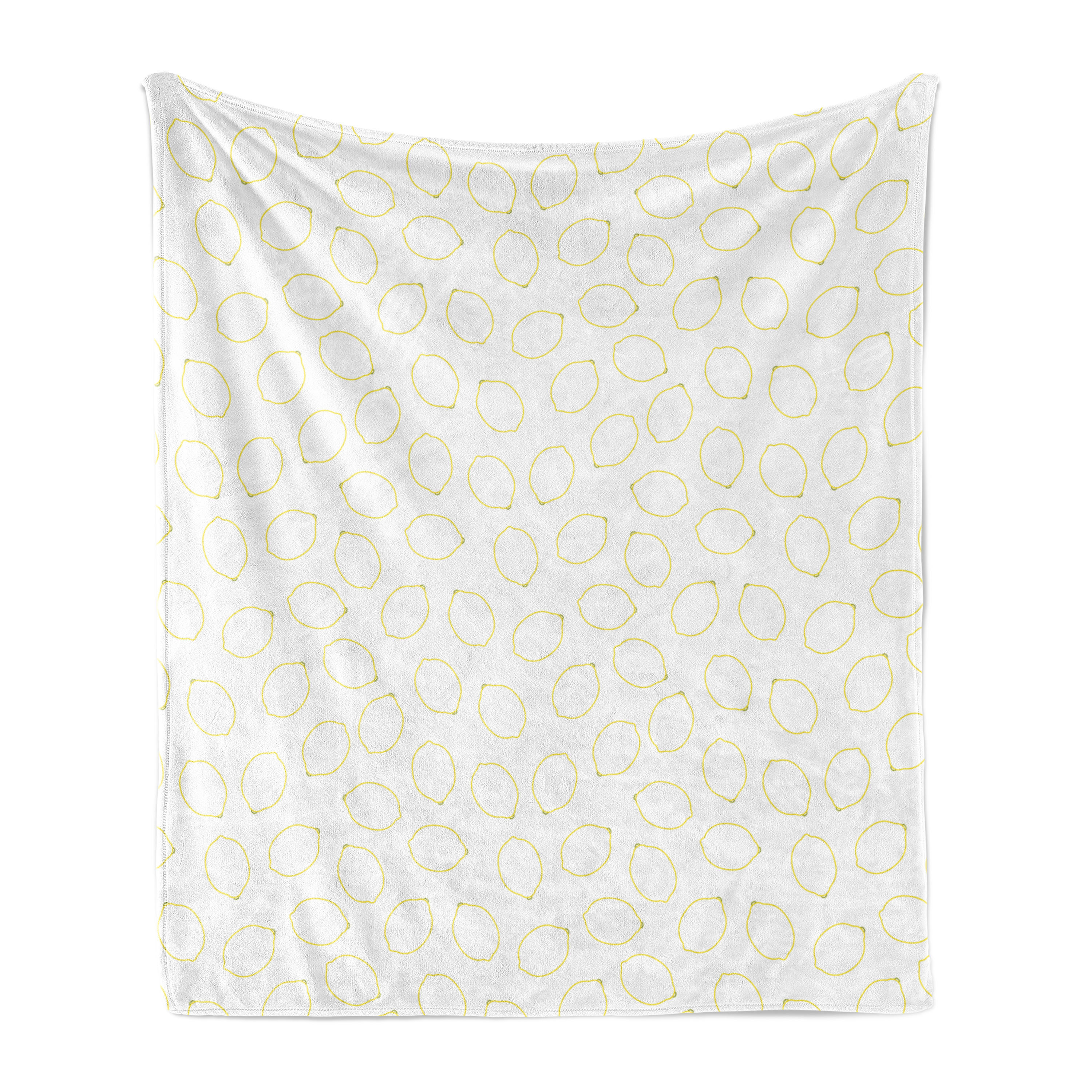 Ambesonne Lemons Fleece Throw Blanket Simple Citrus Cartoon Pastel ...