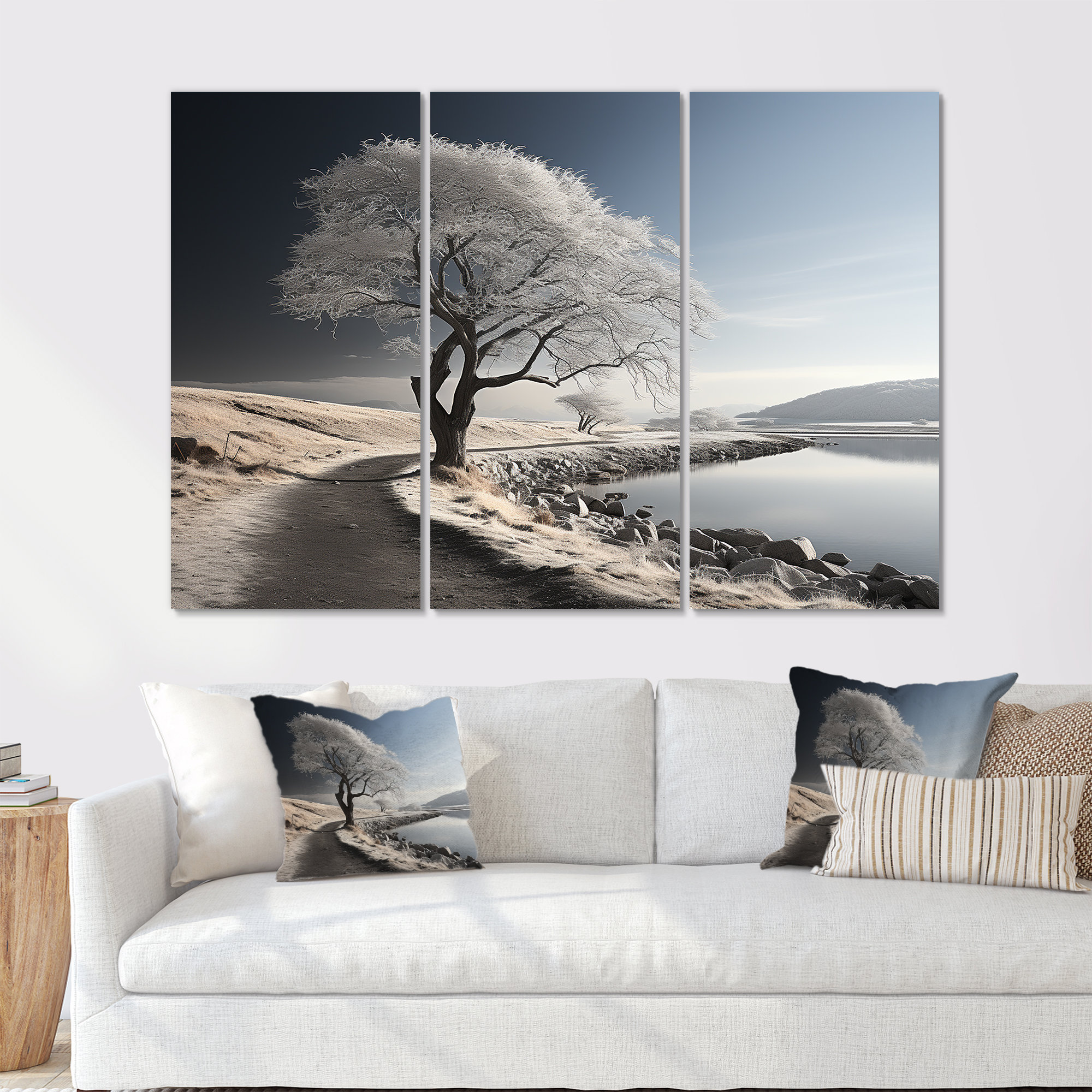 Latitude Run® Wind Turbines Winter Scenery I - Winter Landscape Wall ...