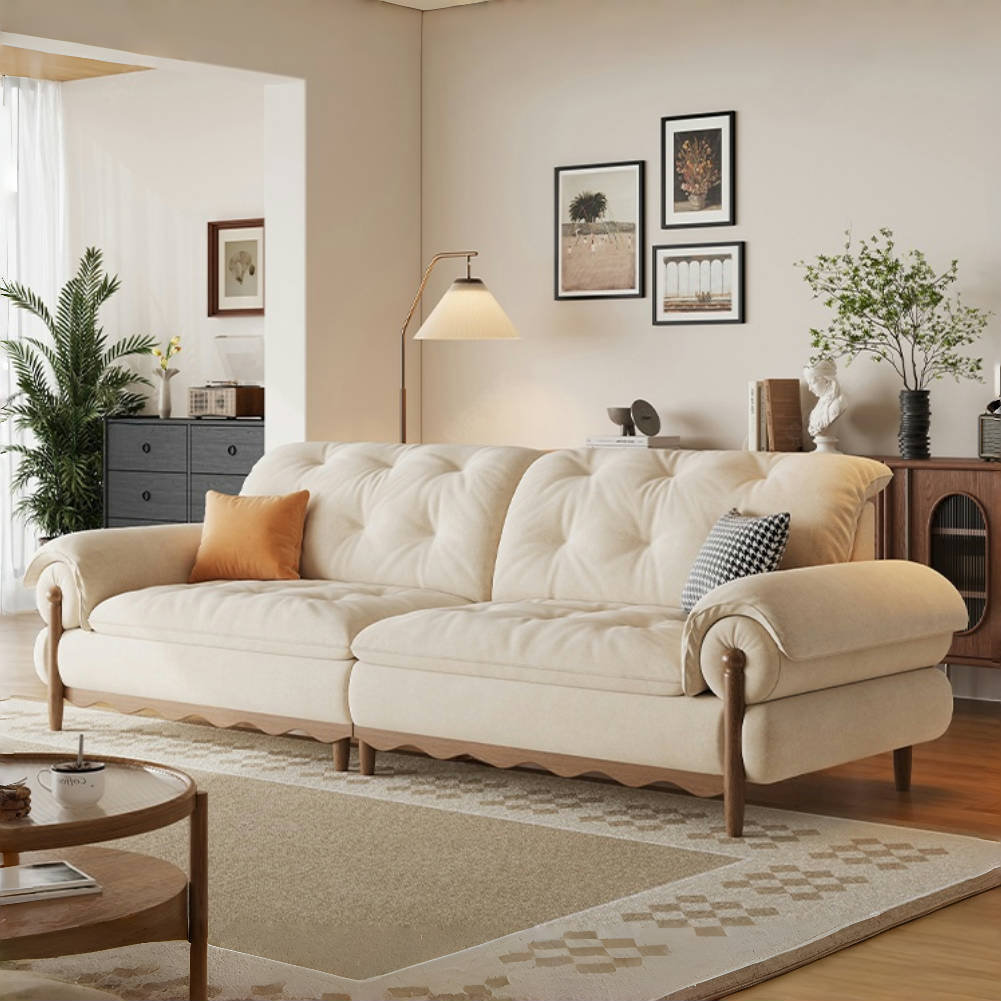 Hokku Designs French Cream Style Off-white Sofa - Wayfair Canada