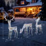 The Holiday Aisle® 3-Piece Lighted Iridescent Christmas Reindeer Family ...