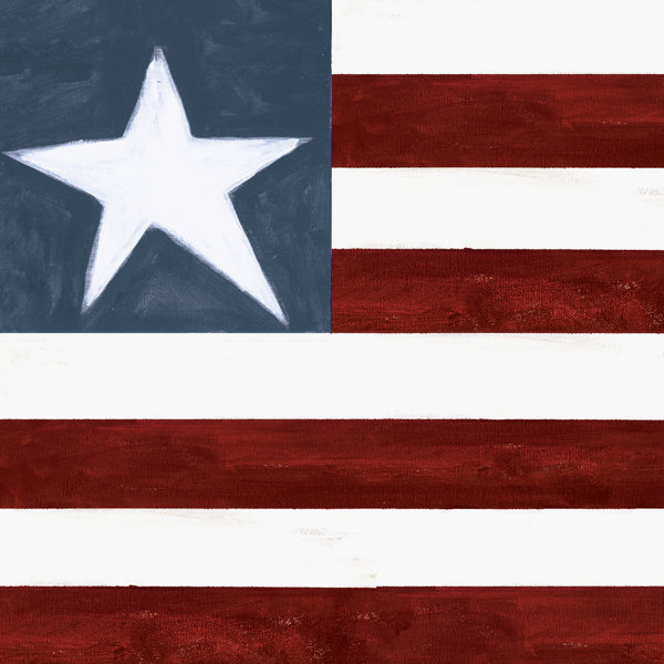 Happy Larry Americana Rustic Flag | Wayfair.co.uk