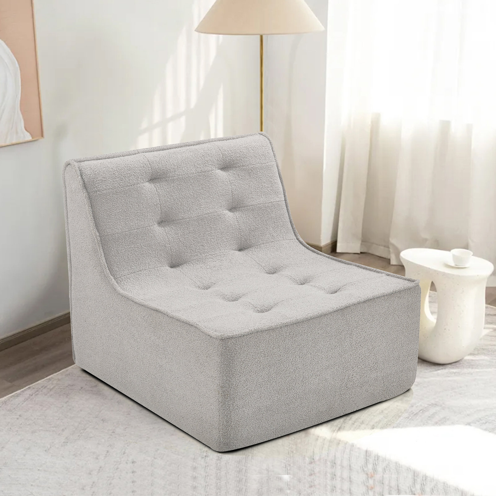 Trule Teddy Fabric Floor Sofa Bean Bag Chair | Wayfair